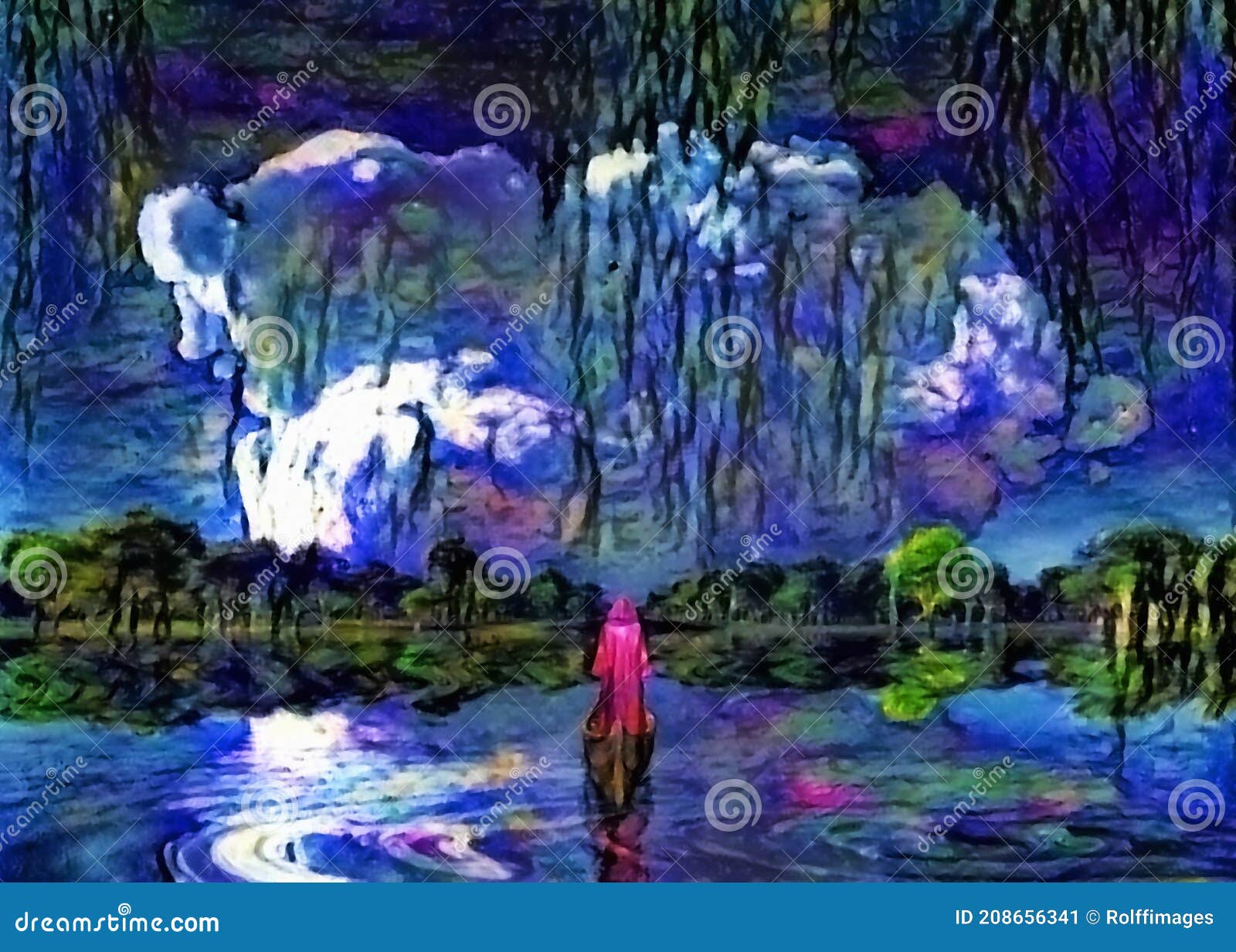 Monk in cloak stock illustration. Illustration of ocean - 208656341