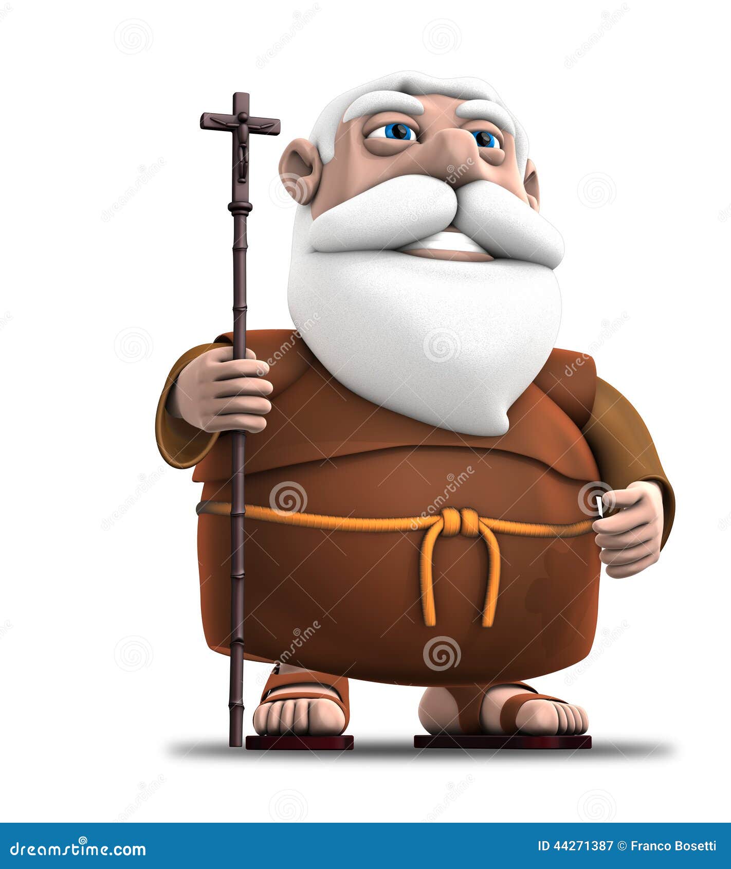 Illustration Of A Monk Fish. Deep-water Fish. Cartoon Character ...