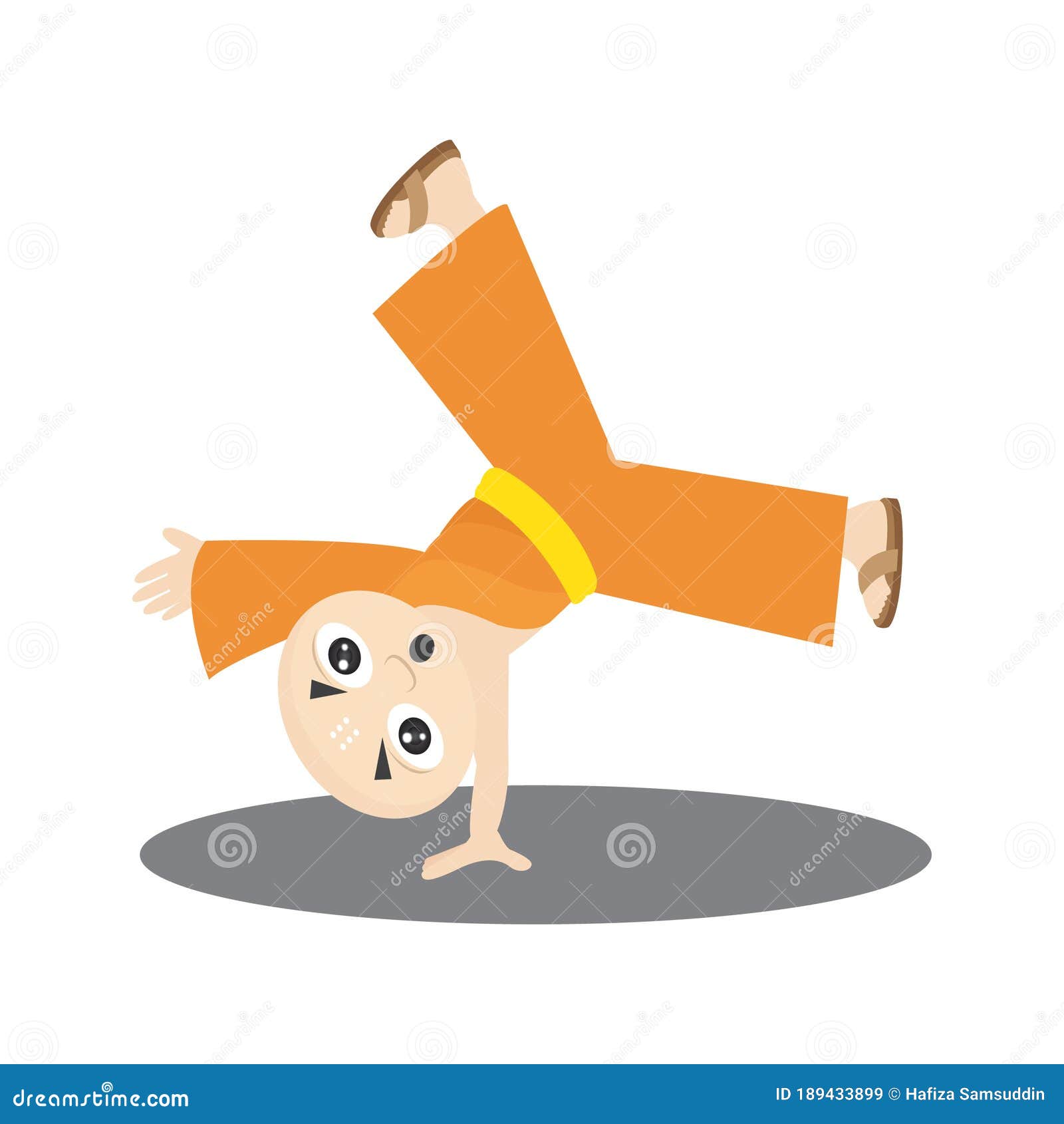 3d Man Doing Cartwheel And Showing Victory V Hand Sign Isolated On ...