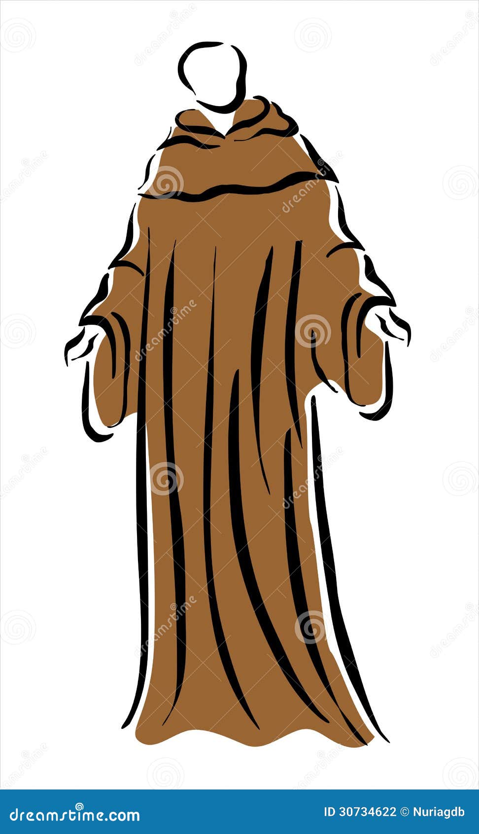 Monk stock vector. Illustration of ascetic, humility - 30734622