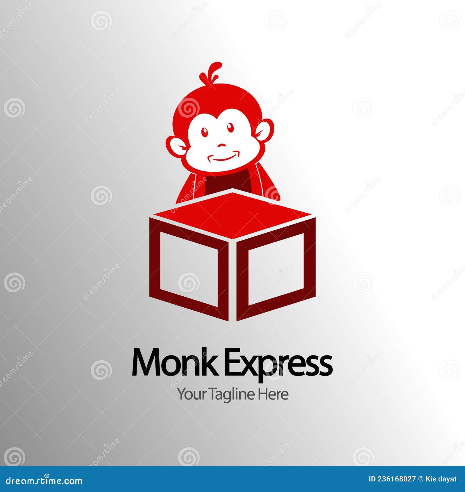 Modern Icon Monkey Express Logo Template with Item Box Shipping Stock ...