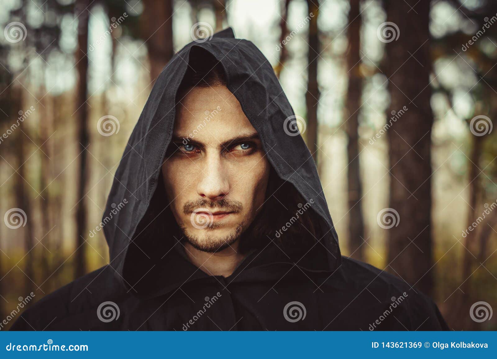 A monk in the hood stock image. Image of horror, grungy - 143621369