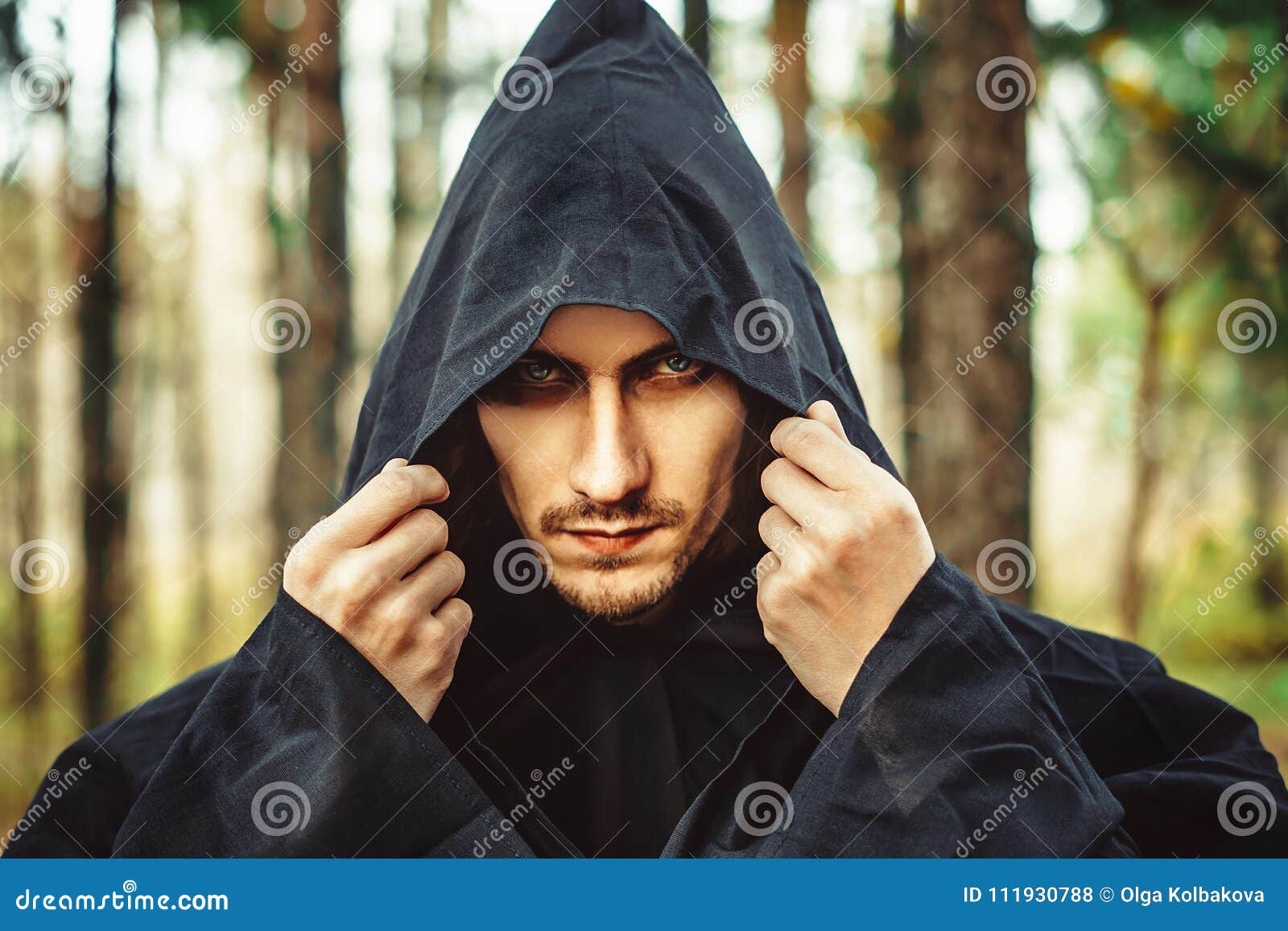 A monk in the hood stock photo. Image of forbidden, human - 111930788