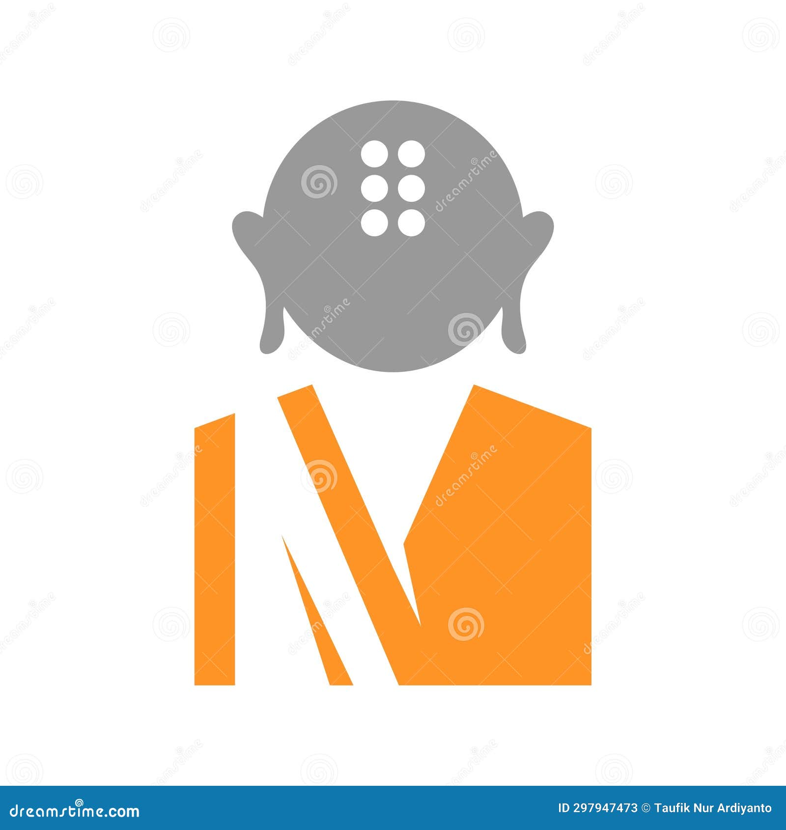 Monk logo icon design stock vector. Illustration of faith - 297947473