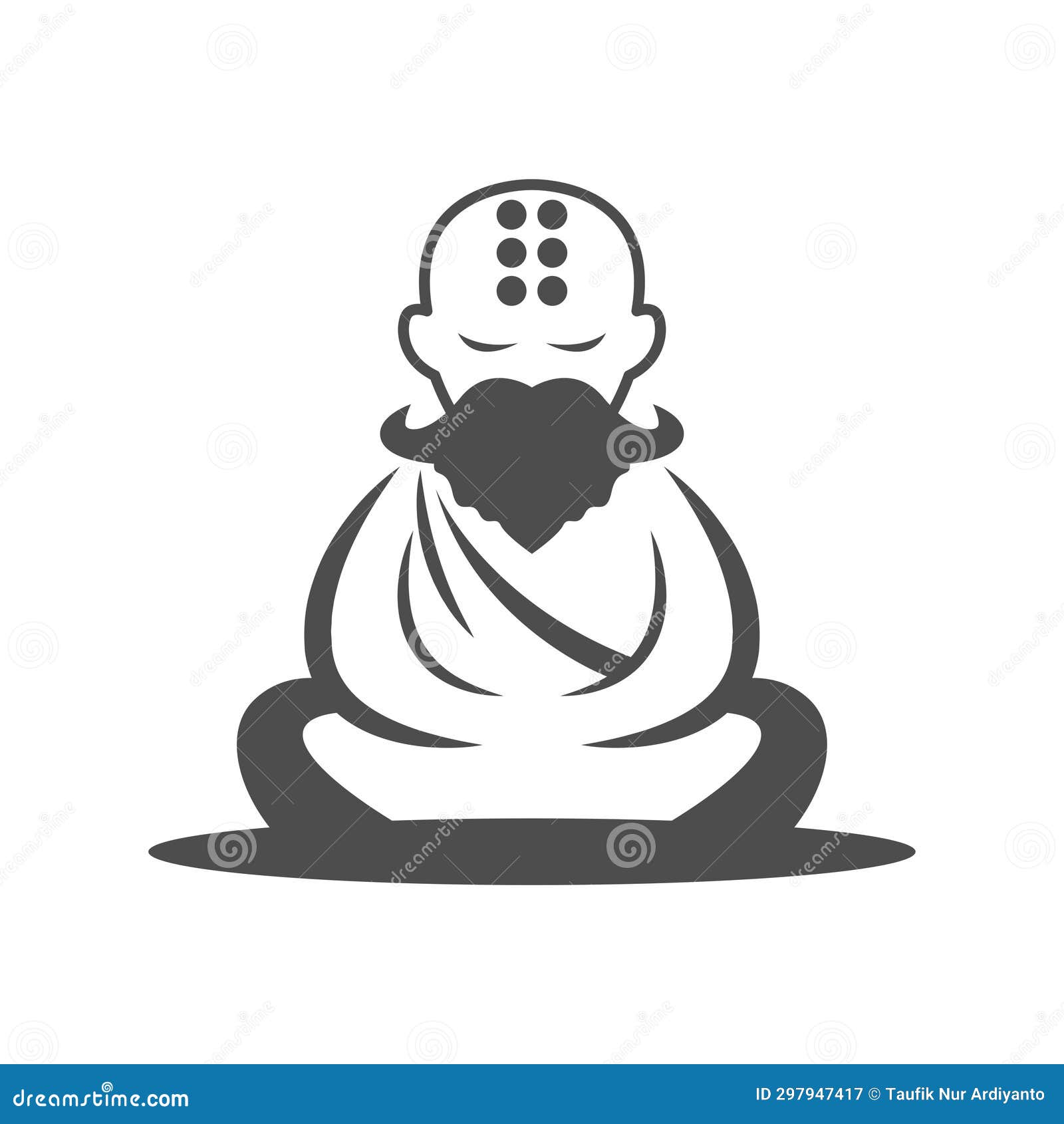 Monk Logo Icon Design Cartoon Vector | CartoonDealer.com #297947391
