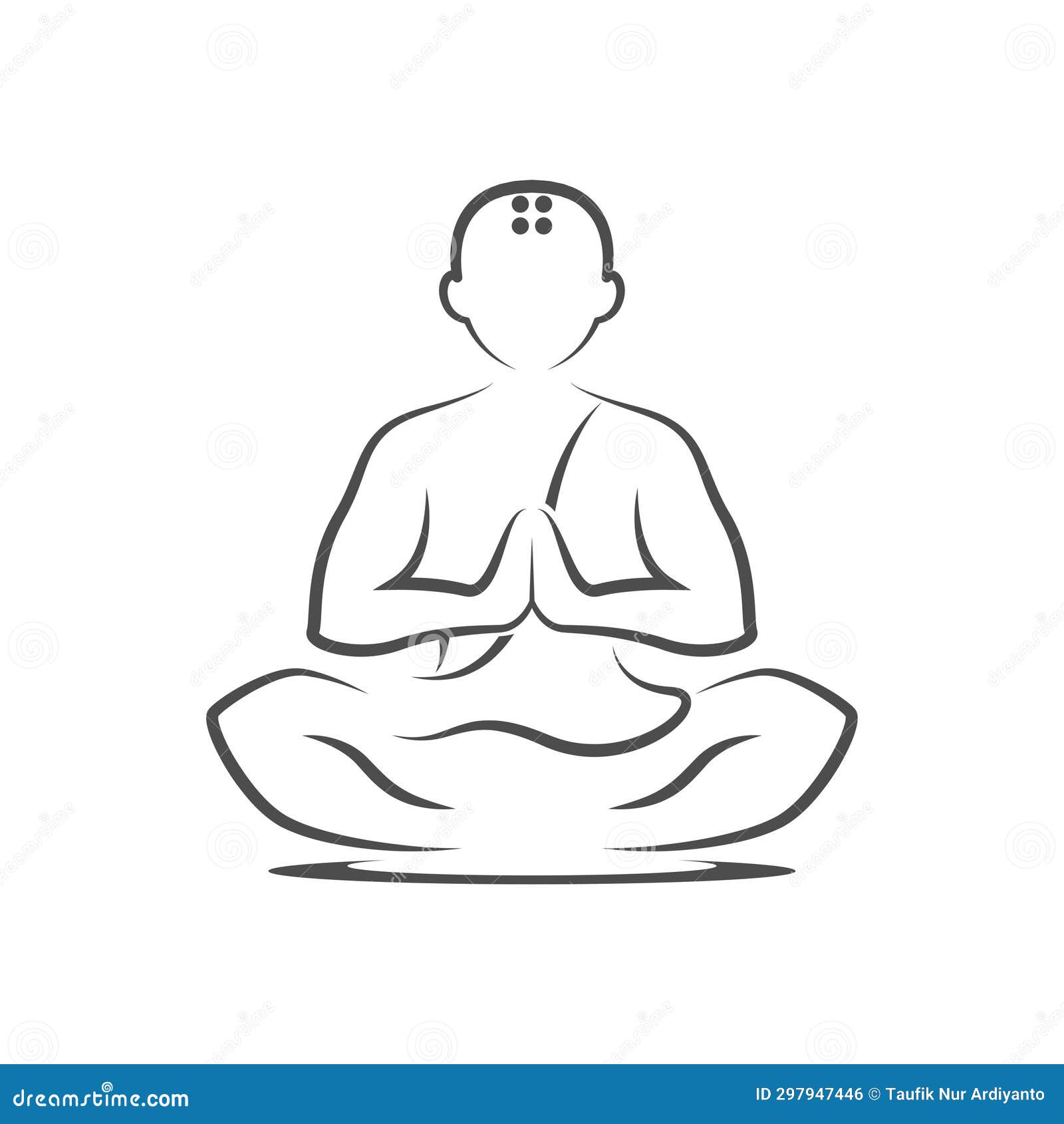 Monk Logo Icon Design Cartoon Vector | CartoonDealer.com #297947417