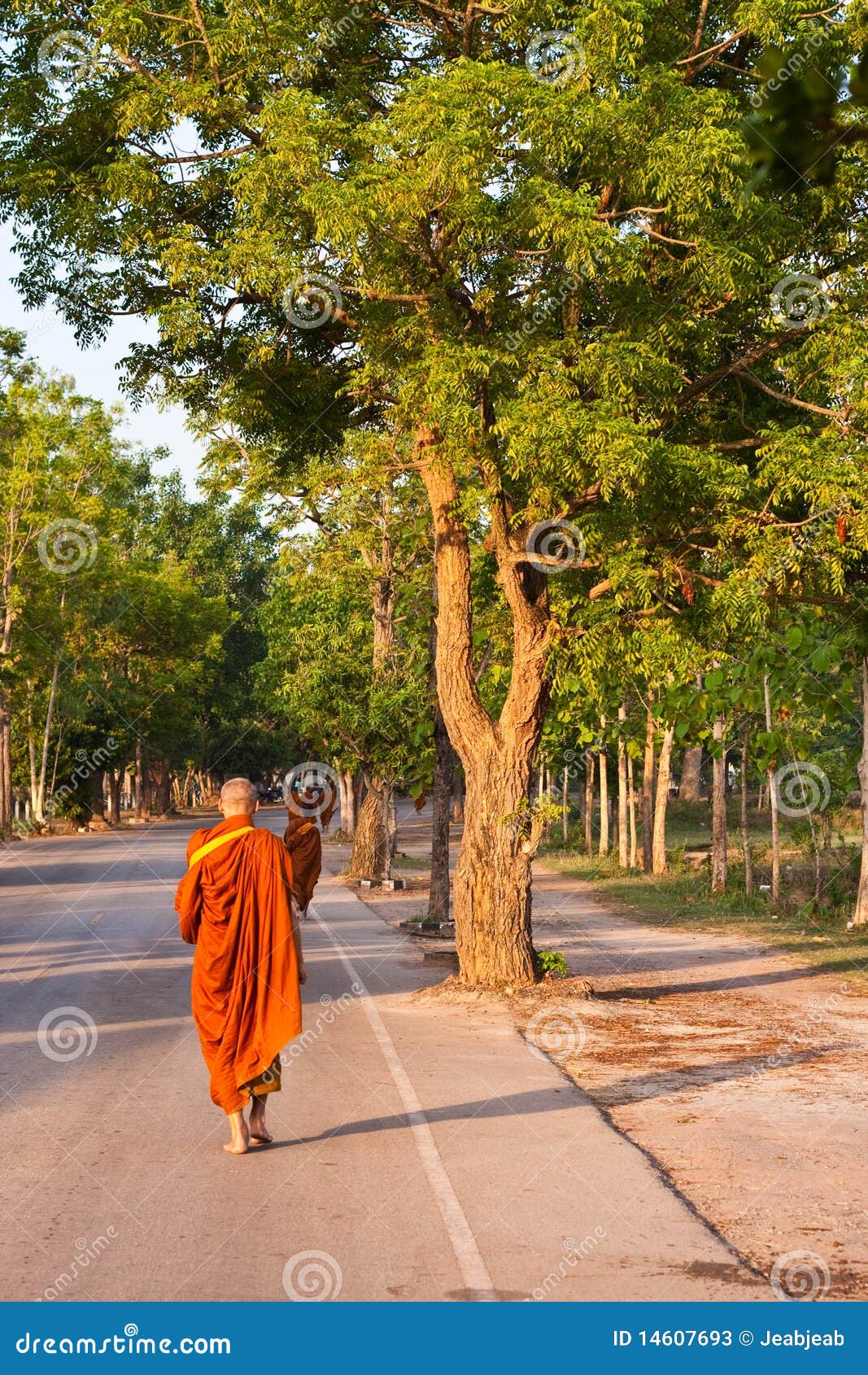 Monk in the morning stock image. Image of religious, monastery - 14607693