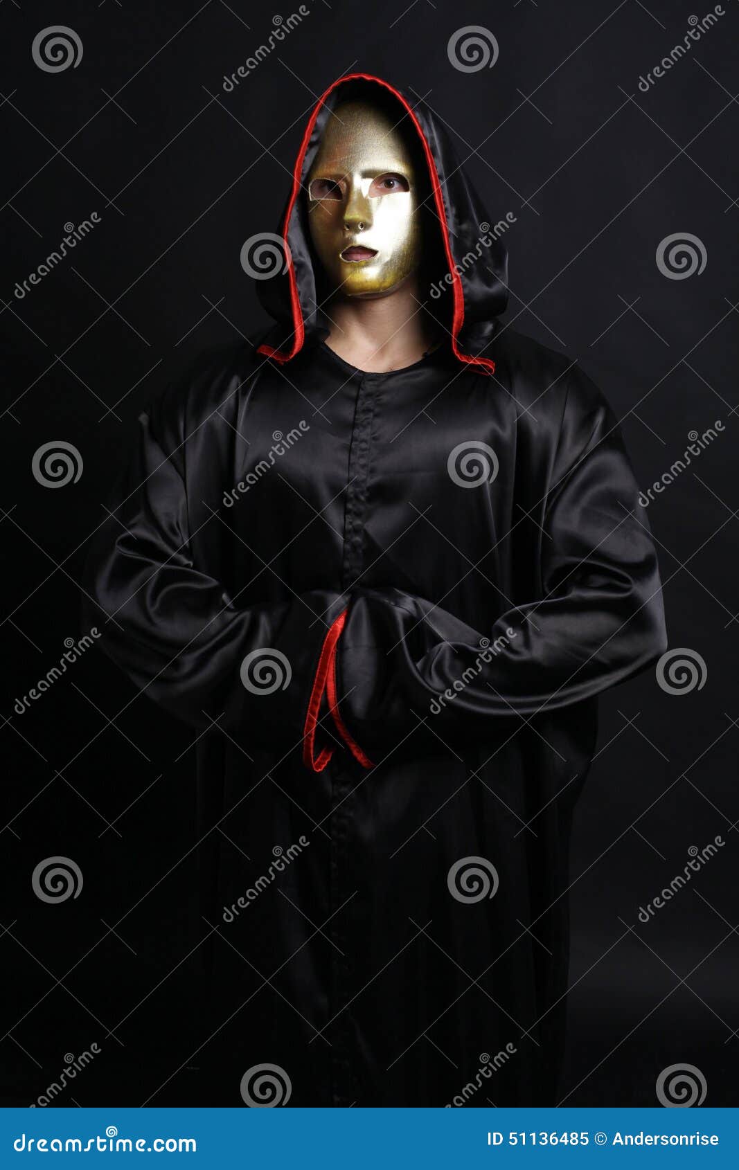 Monk mystical mask stock image. Image of cloak, adult - 51136485