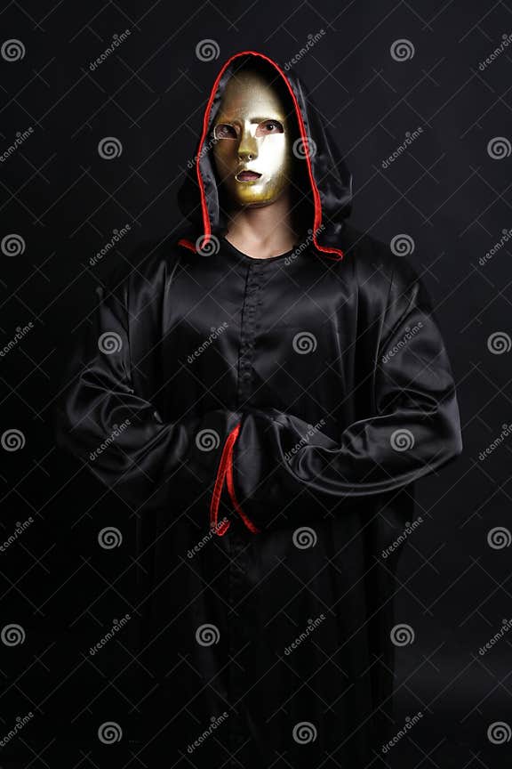 Monk mystical mask stock image. Image of cloak, adult - 51136485