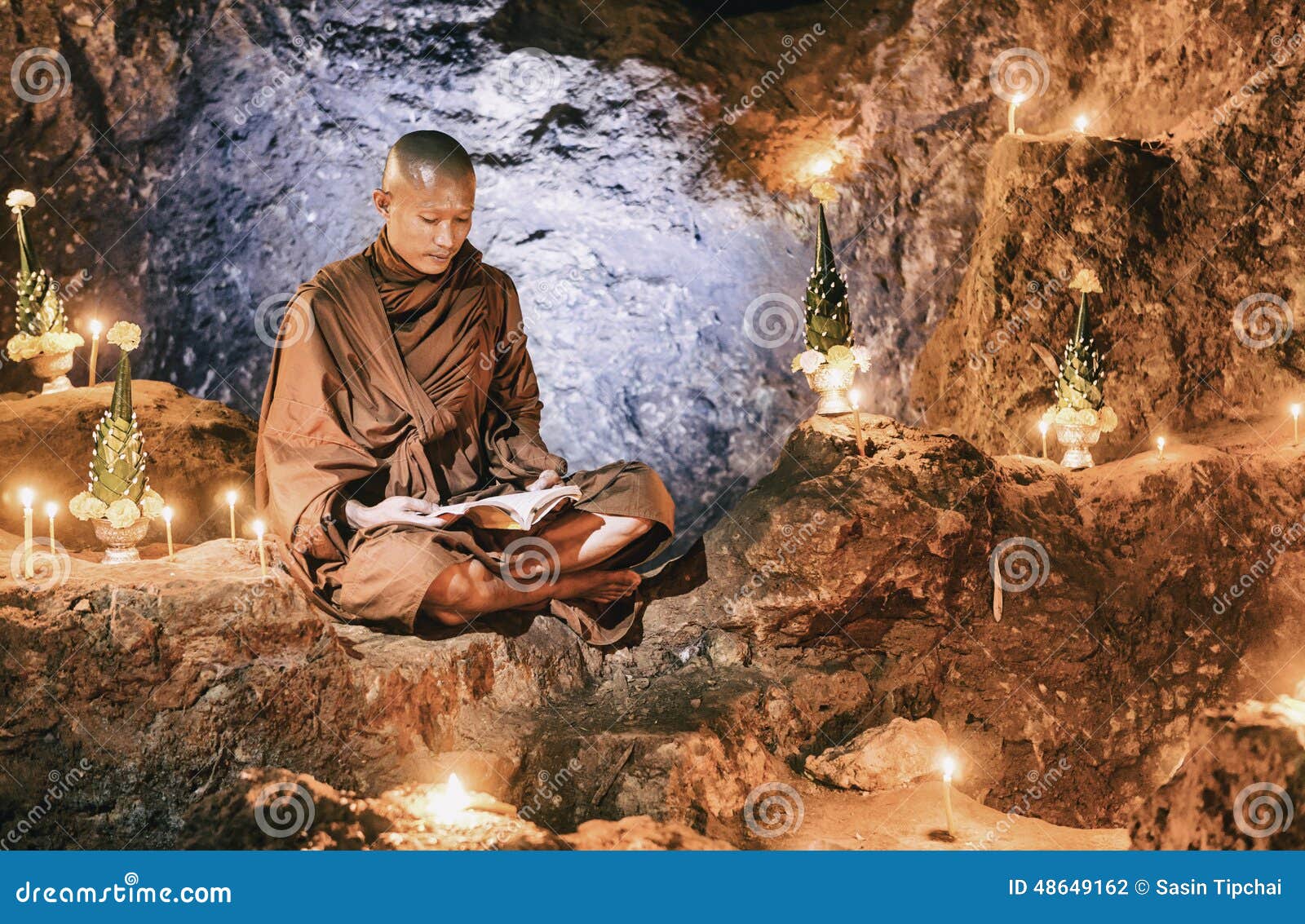 Monk Reading The Bible Royalty-Free Stock Photography | CartoonDealer ...