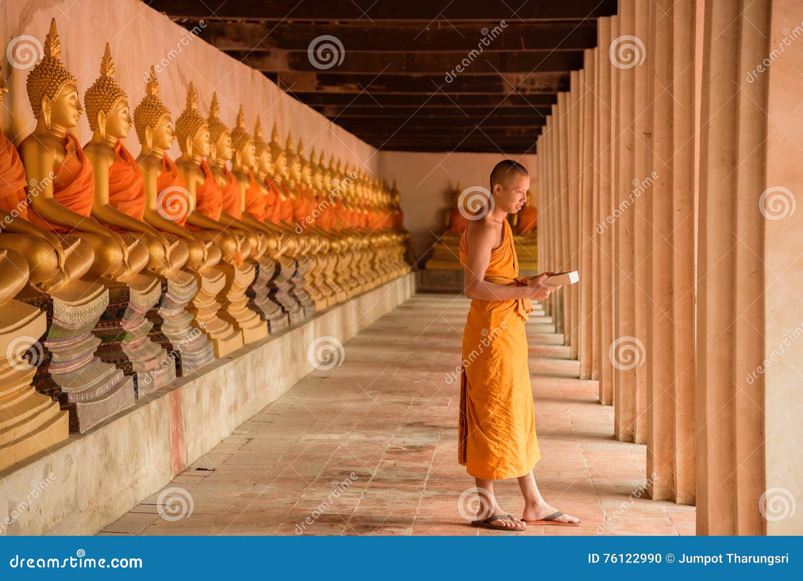 Monk reading stock photo. Image of asia, asian, people - 76122990