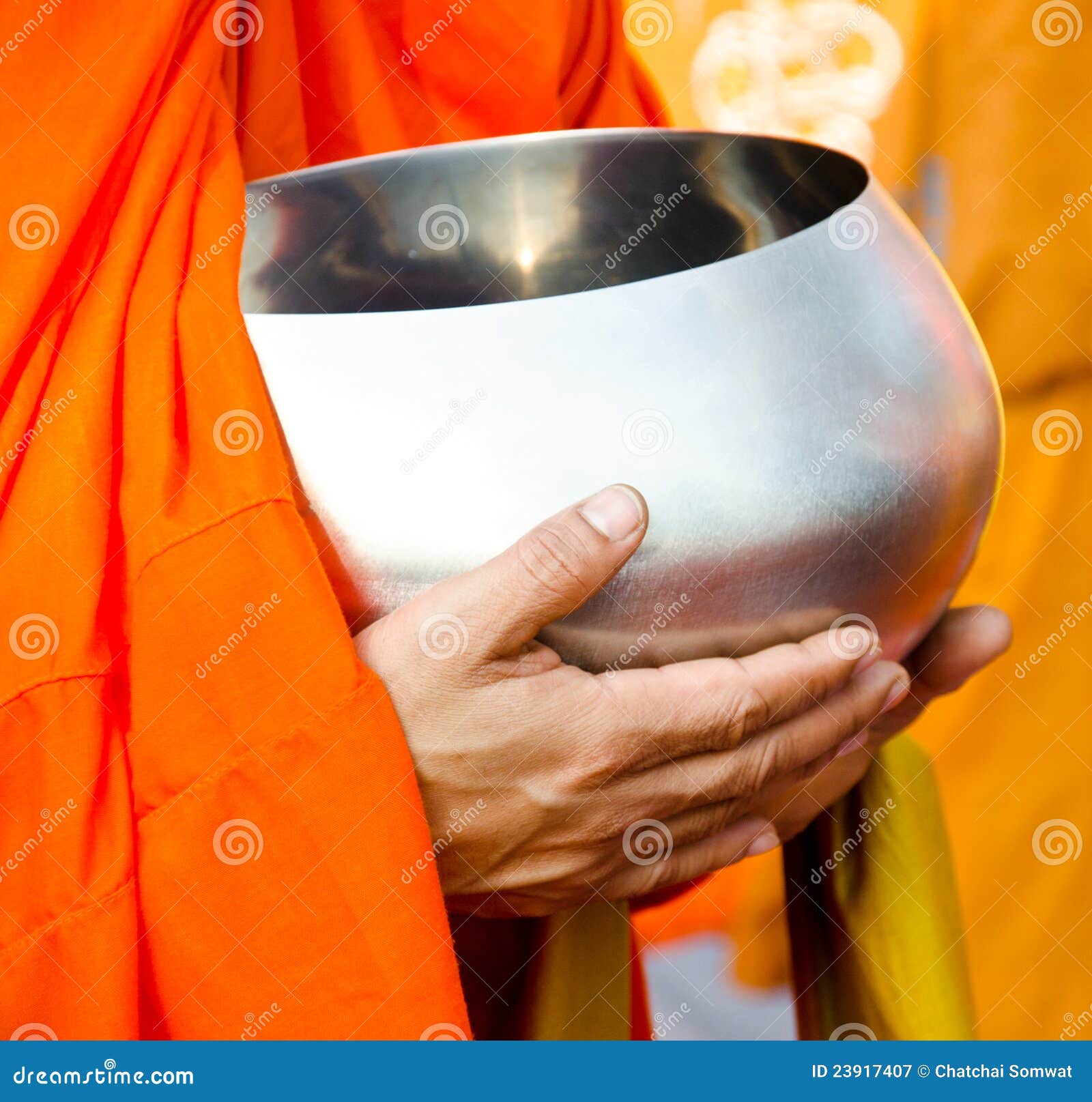 Monk s alms bowl stock image. Image of metal, faith, buddhism - 23917407