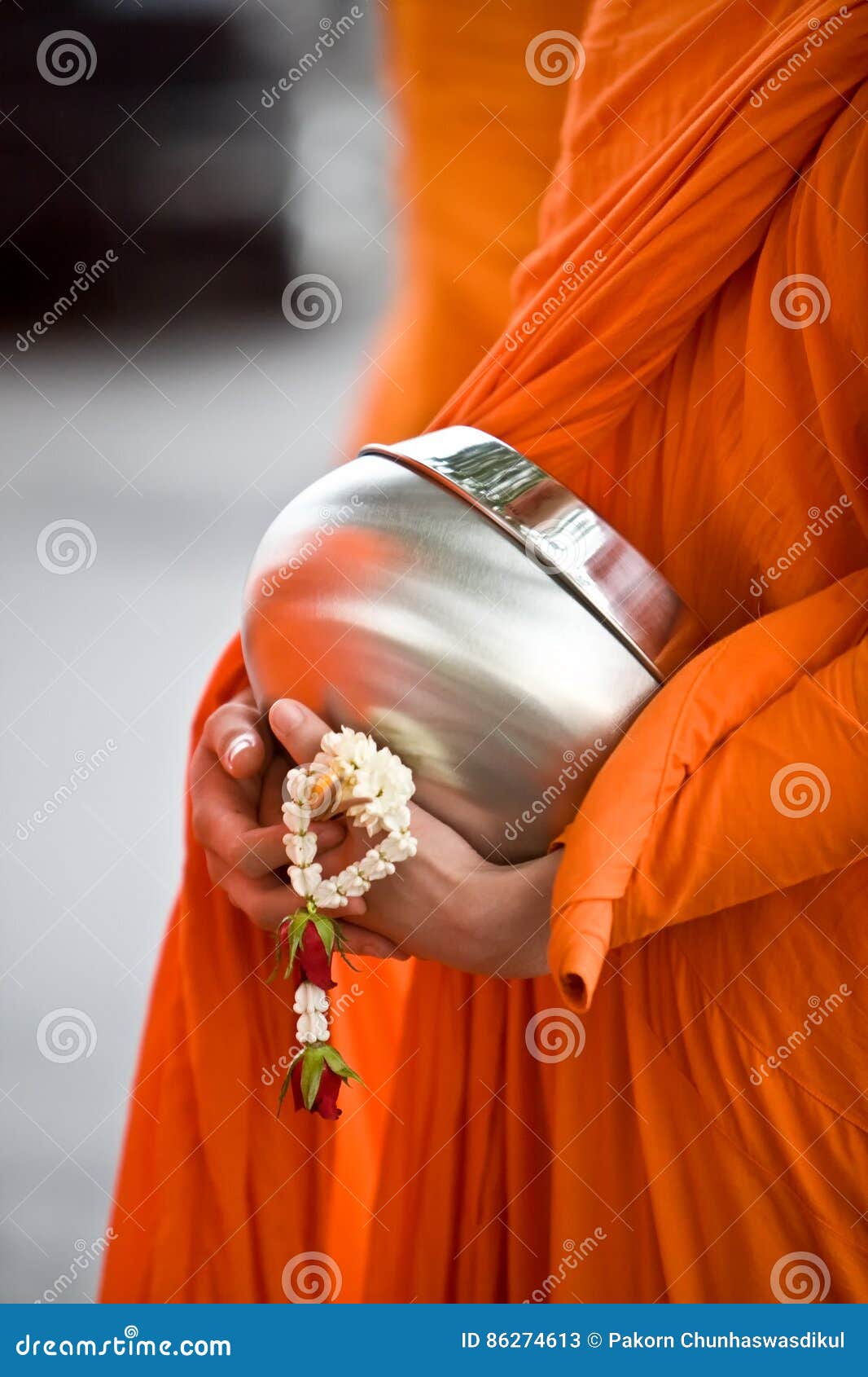 Monk`s alms bowl stock image. Image of bowl, thai, religion - 86274613