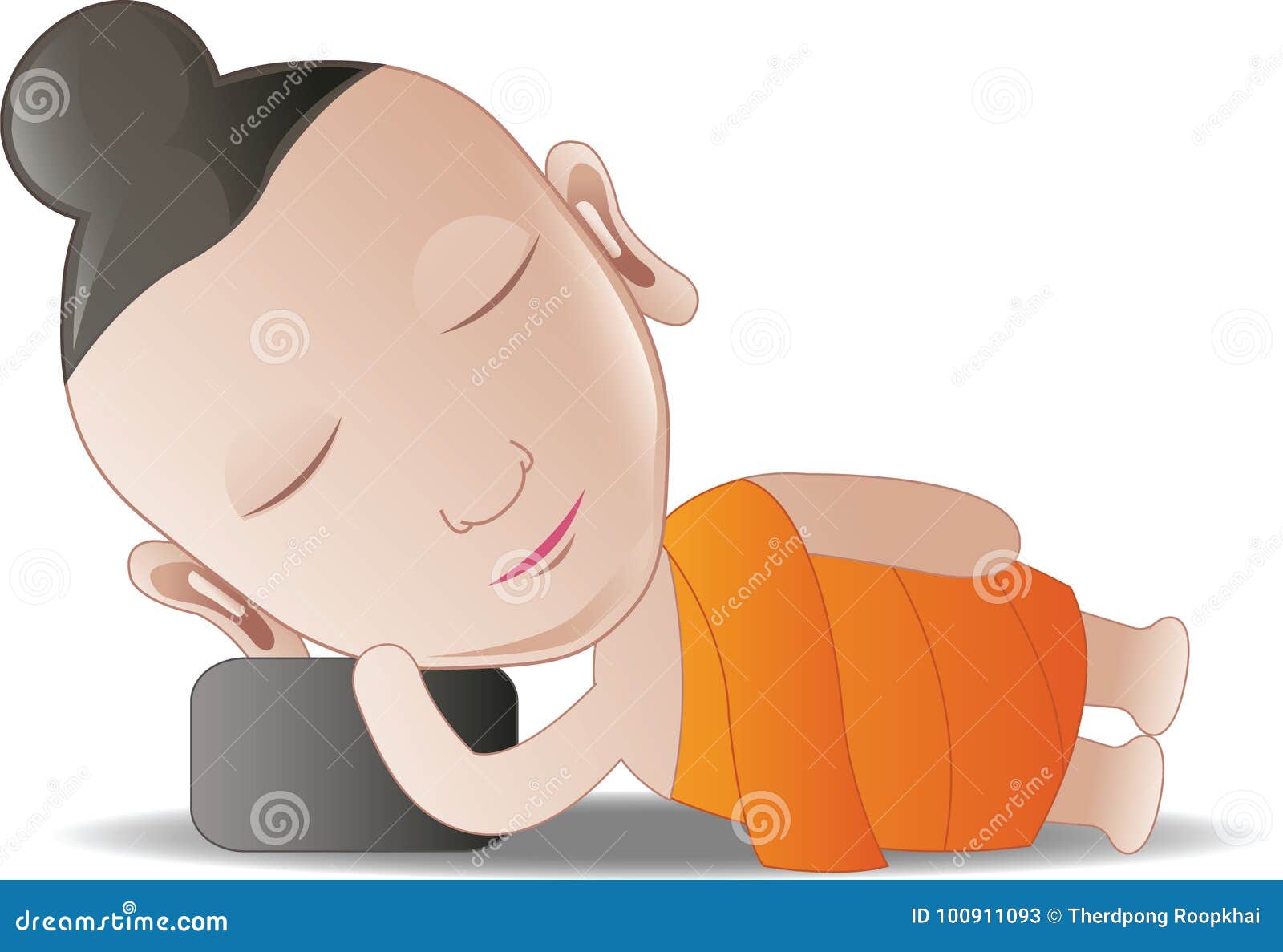 Buddha sleep stock vector. Illustration of abstract - 100911093