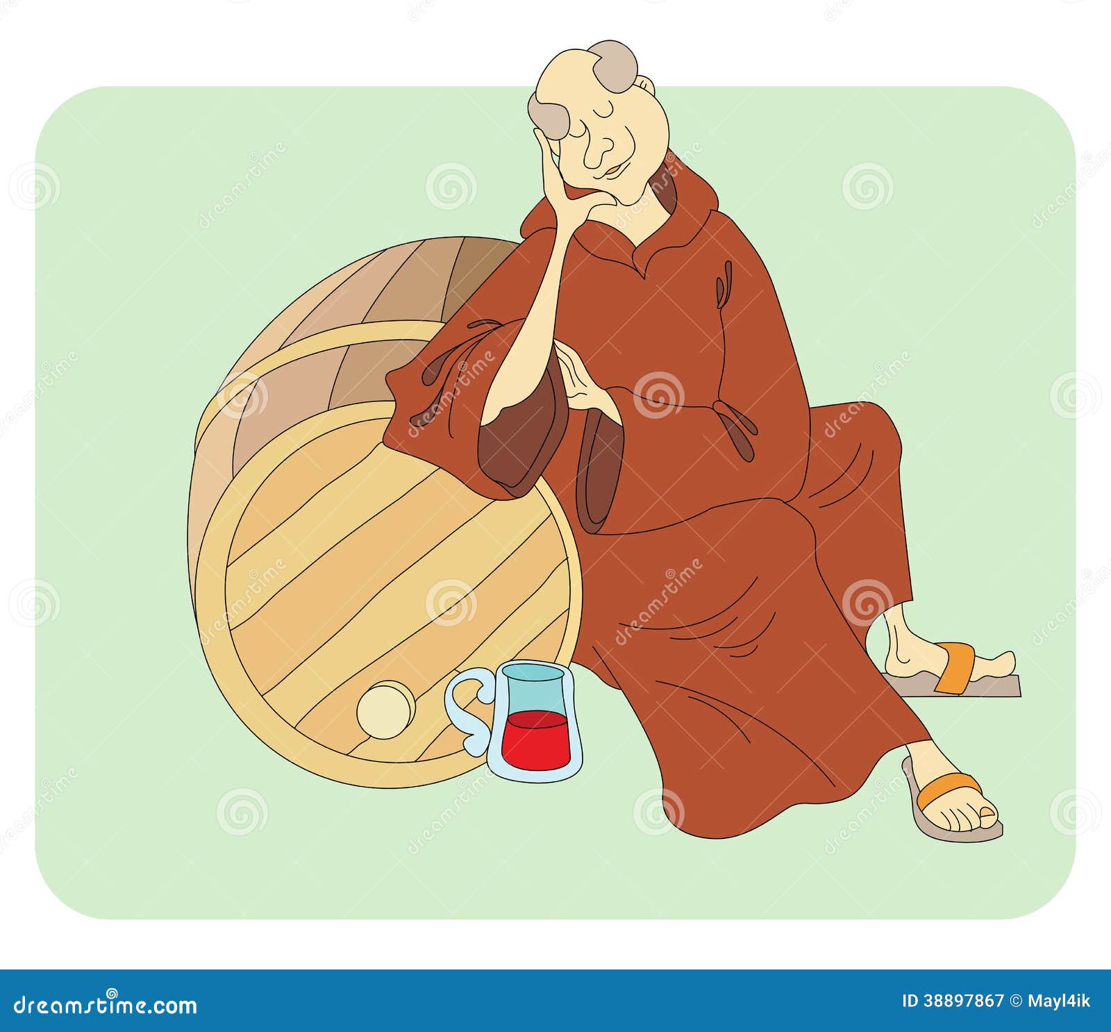 Monk sleeps stock vector. Illustration of cult, master - 38897867 Monk sleeps stock vector. Illustration of cult, master - 38897867