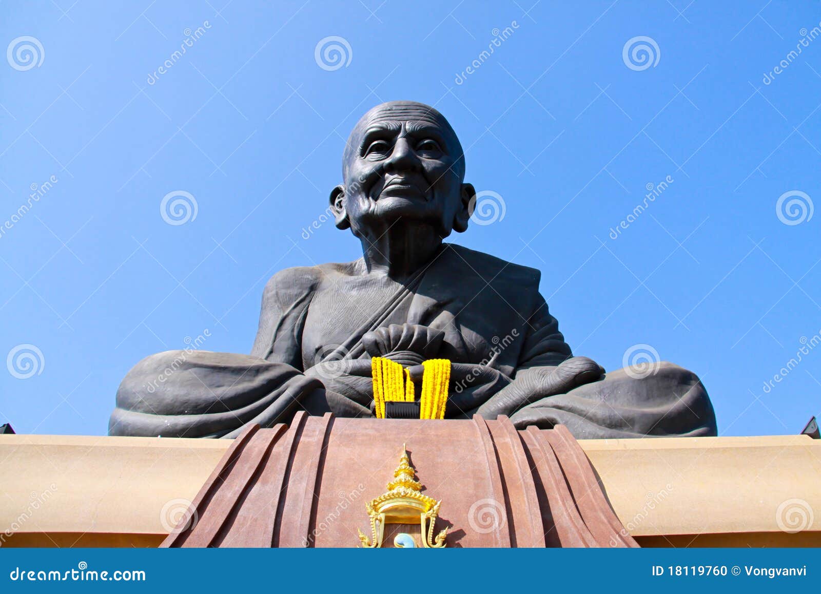 Monk statue4 stock photo. Image of meditate, sacred, religion - 18119760