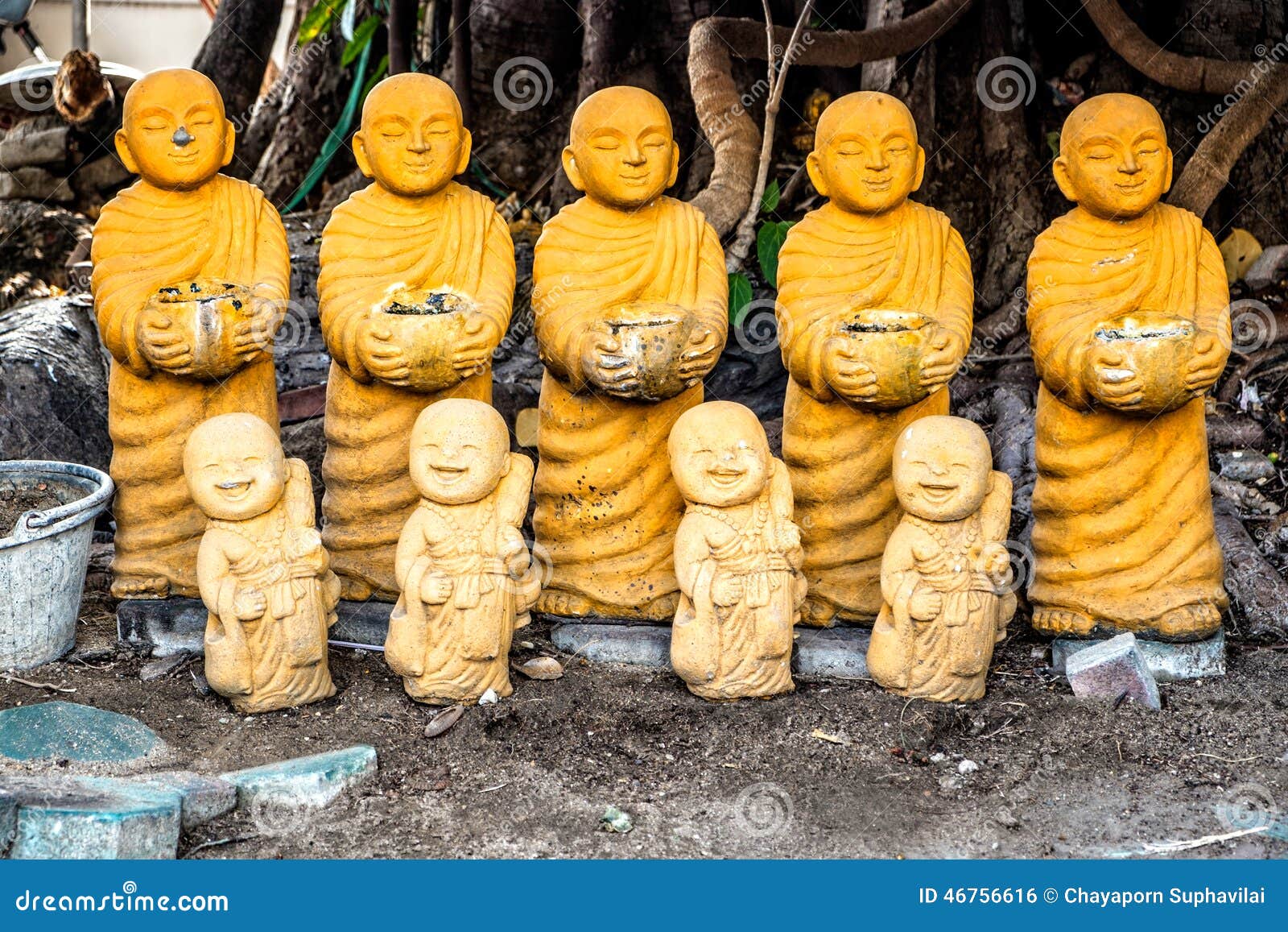 Monk Statues stock photo. Image of monk, beautiful, spiritual - 46756616