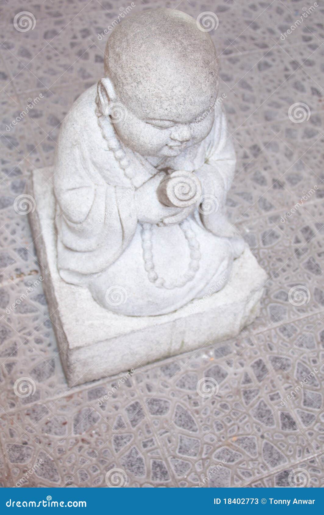 Monk Stone Statue stock image. Image of praying, holding - 18402773