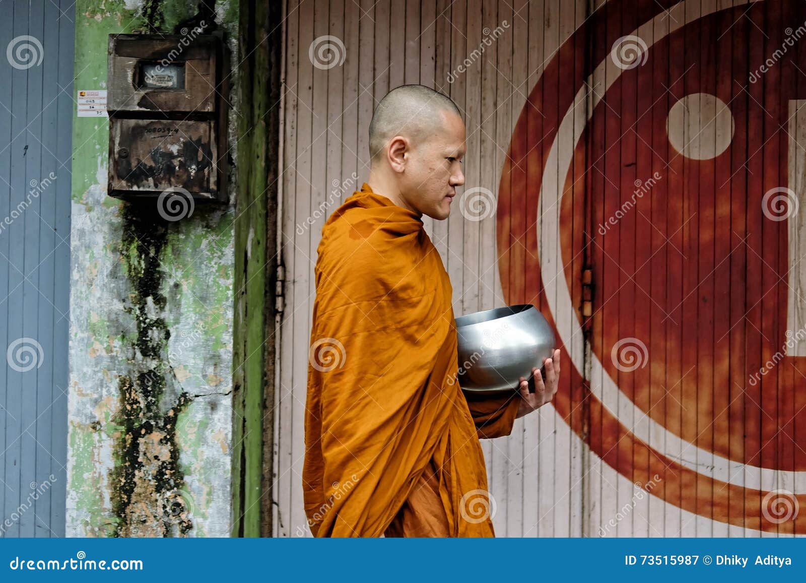 Monk on the street editorial photography. Image of street - 73515987