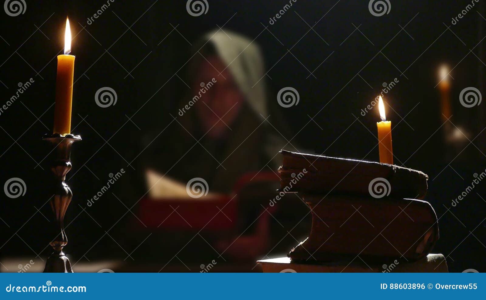 Monk Studying Old Religious Books Stock Footage - Video of book, hand ...