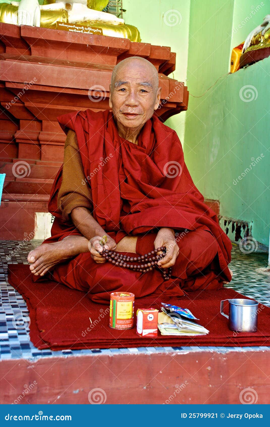 Monk at the temple editorial photo. Image of exoticism - 25799921