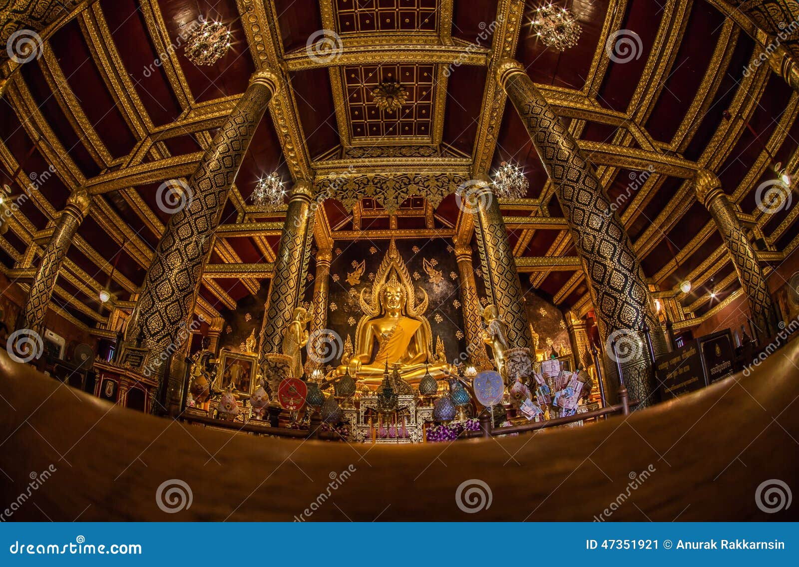 Monk temple stock image. Image of thailand, gold, temple - 47351921