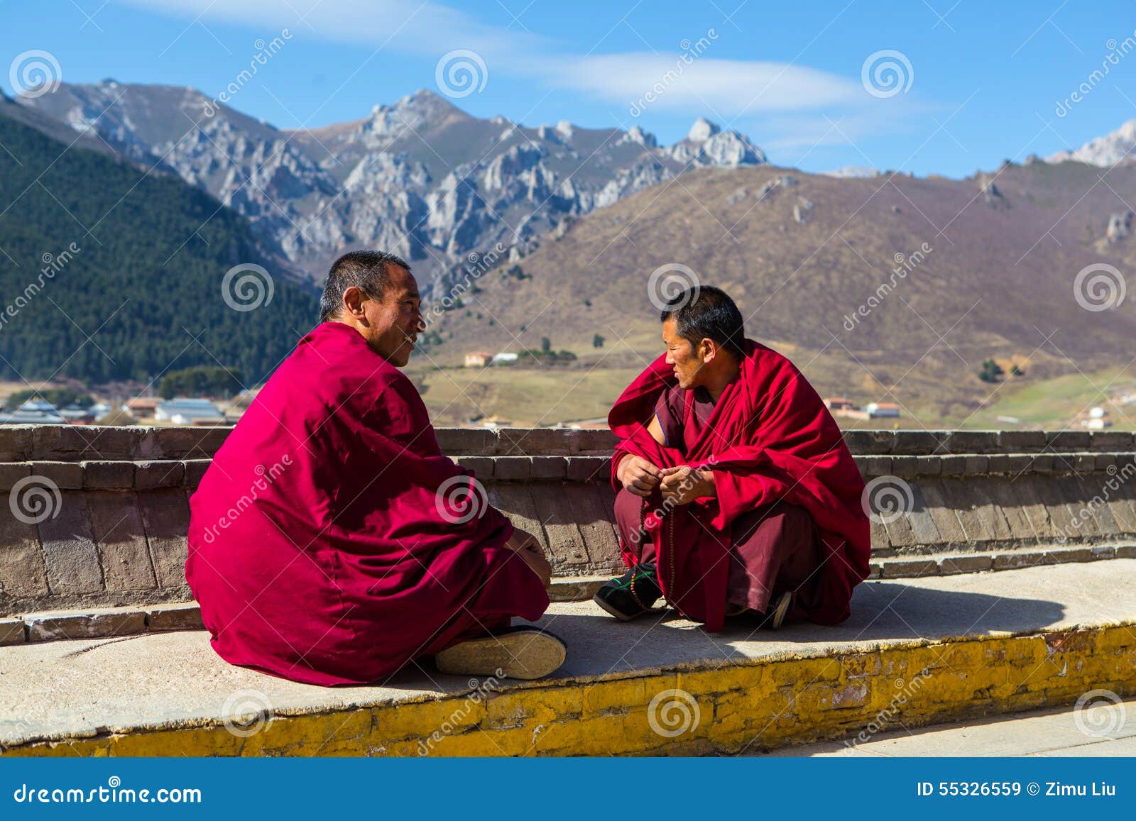 Monk in temple editorial stock image. Image of gourmet - 55326559