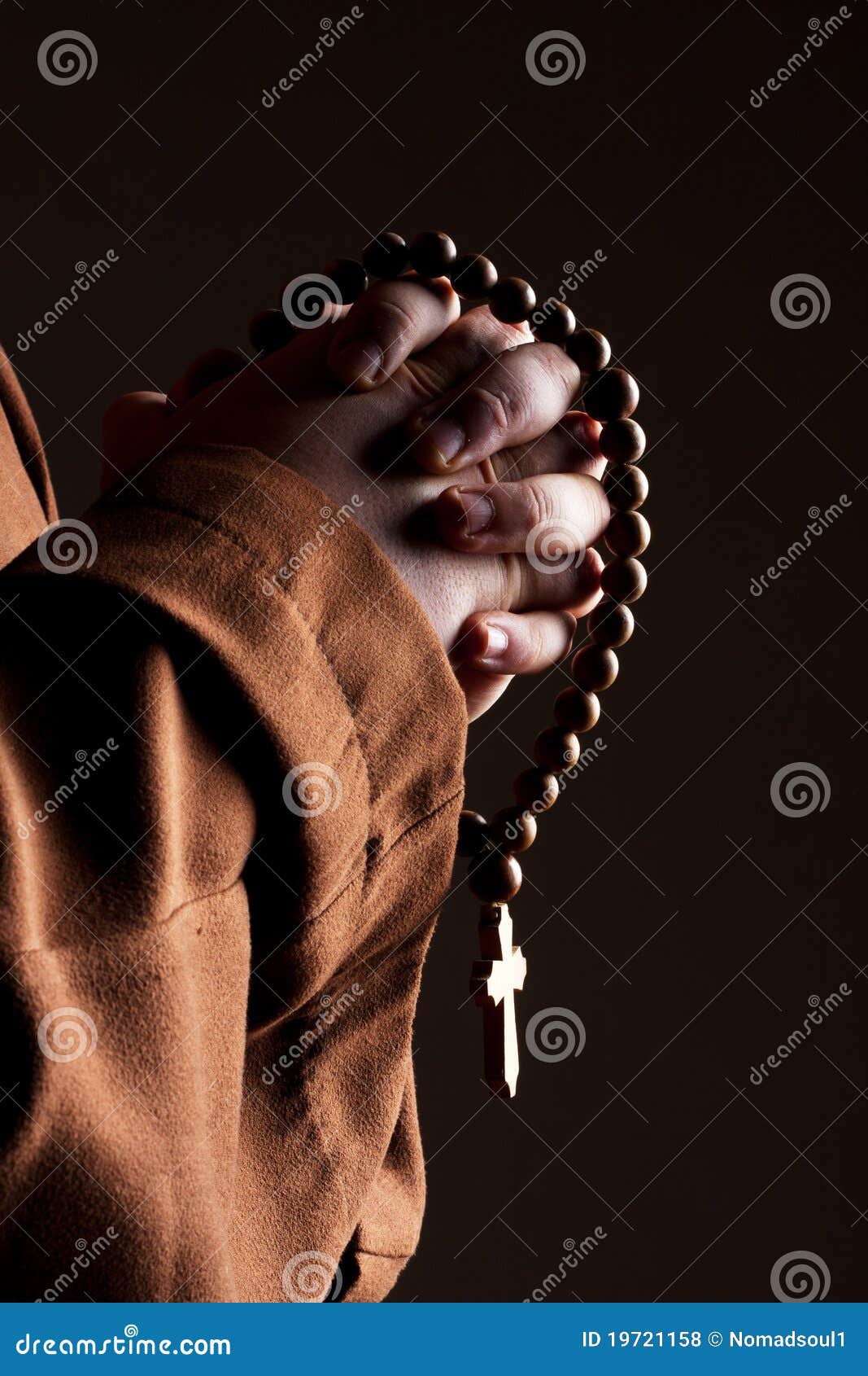 Monk with Two Hands Clasped in Prayer Stock Photo - Image of praying ...