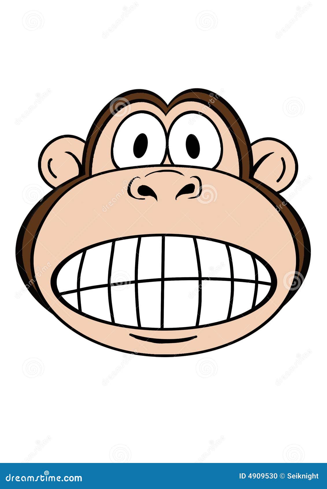 Monkey 1 stock illustration. Illustration of teeth, face - 4909530