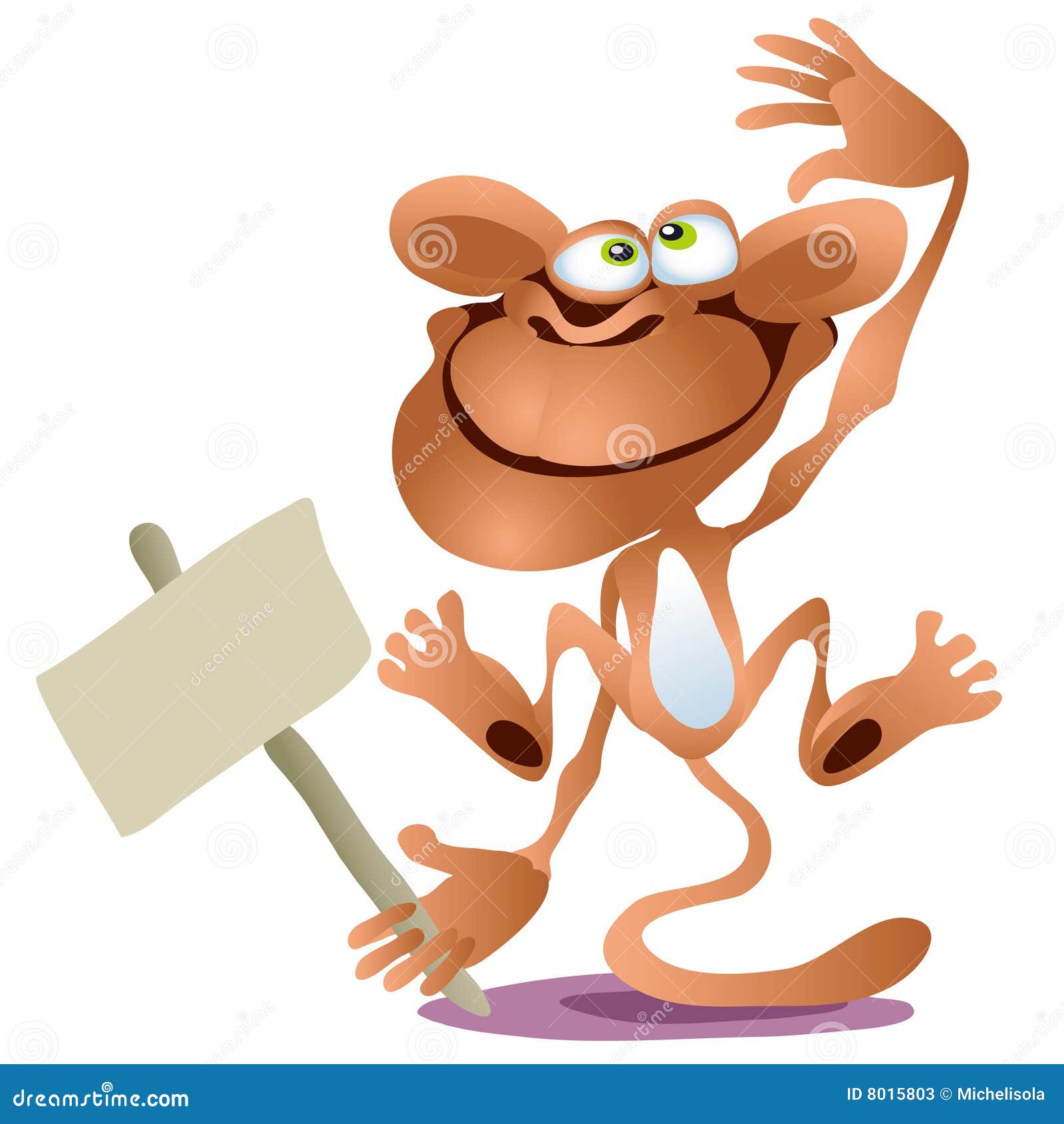 Monkey stock vector. Illustration of cartoon, monkey, comic - 8015803