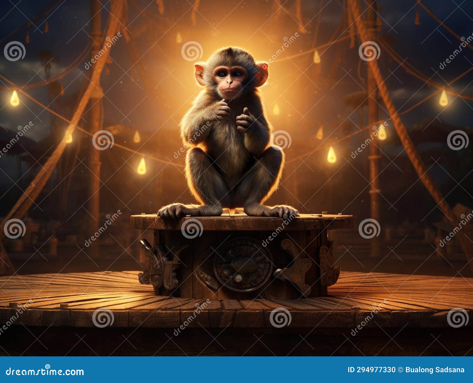 Monkey stock illustration. Illustration of fantasy, doubt - 294977330
