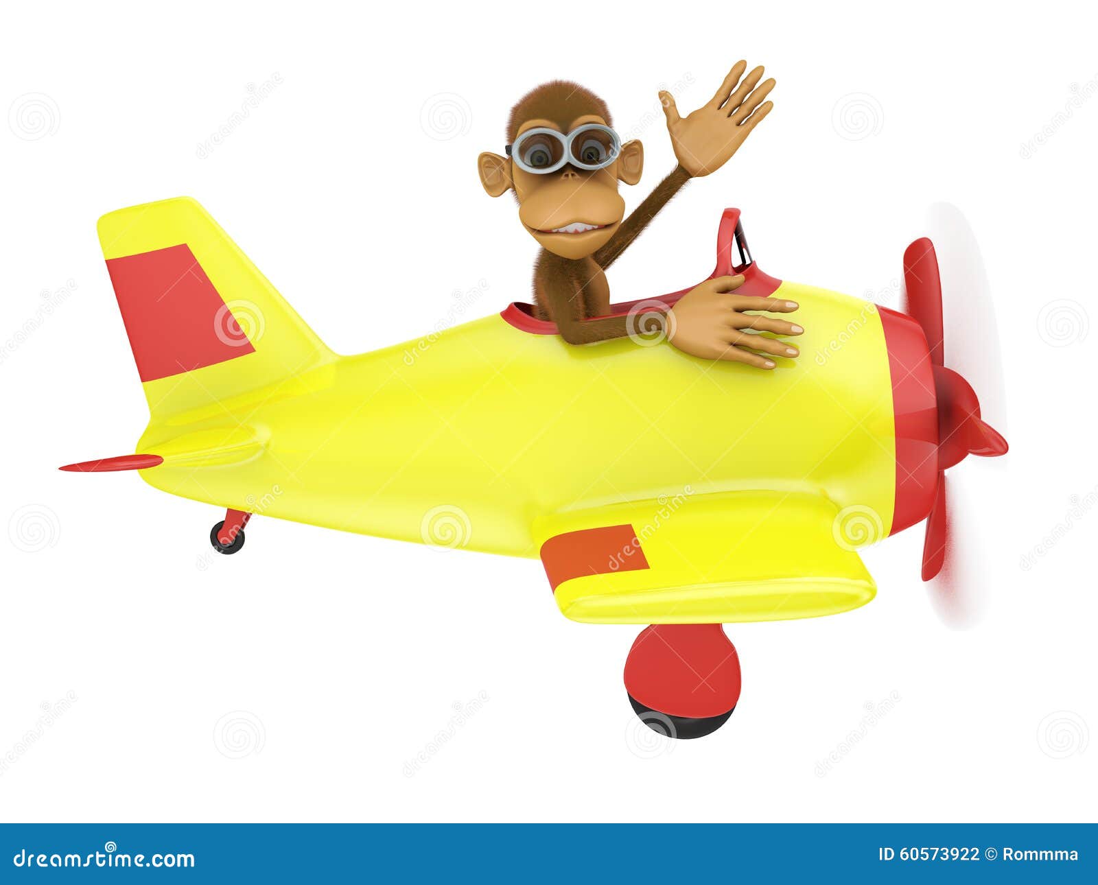 Monkey in airplane stock illustration. Illustration of aircraft - 60573922