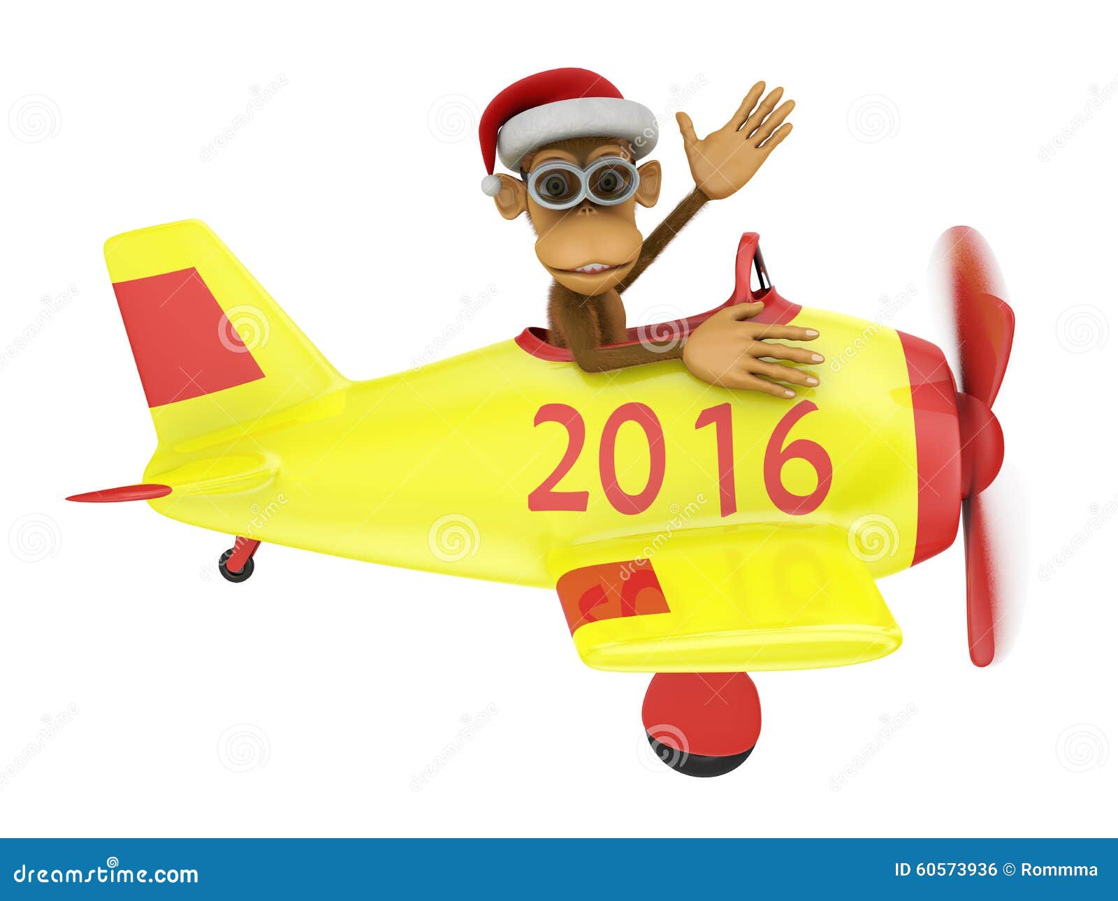 Monkey in airplane stock illustration. Illustration of xmas - 60573936