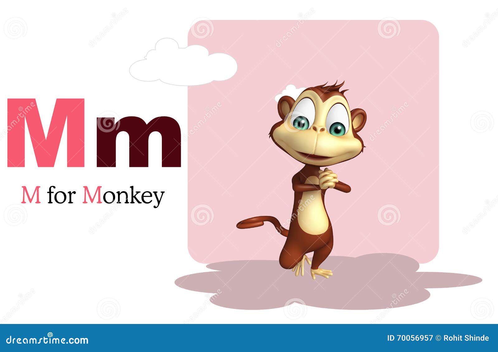 Monkey Alphabet Fun Cartoon | CartoonDealer.com #91308945