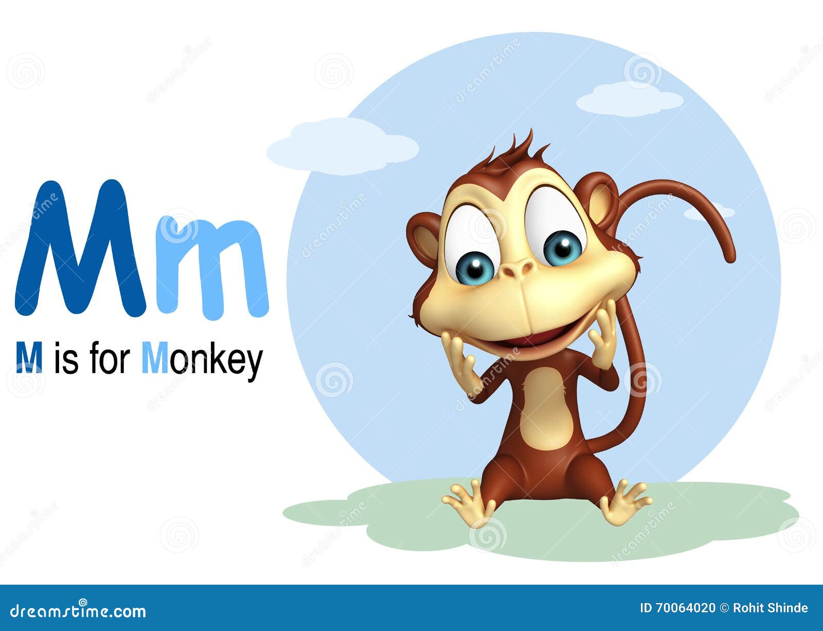 Monkey Alphabet Fun Cartoon | CartoonDealer.com #91308945