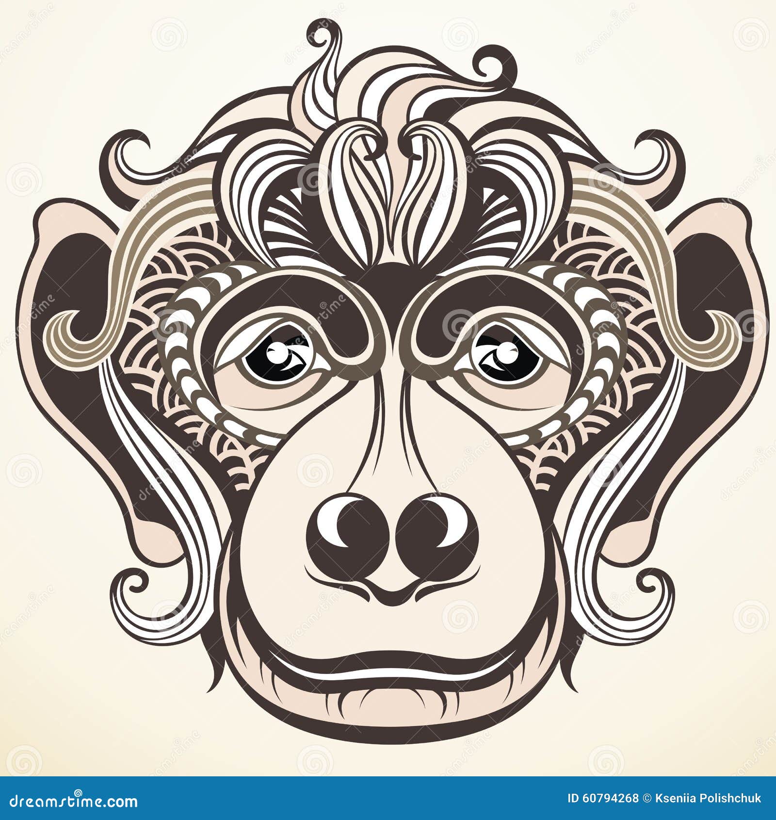 Monkey As a Symbol of New Year 2016 Stock Vector - Illustration of ...