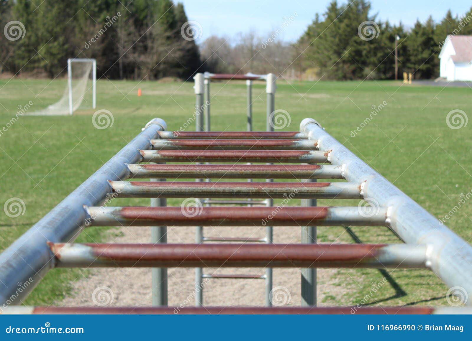 Monkey Bars Overhead stock photo. Image of little, play - 116966990