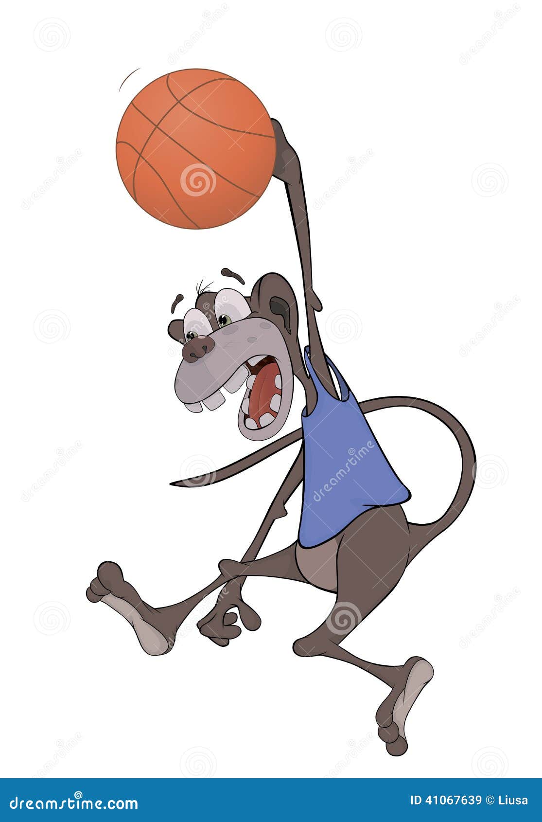 Monkey the Basketball Player Stock Vector - Illustration of sleeveless ...