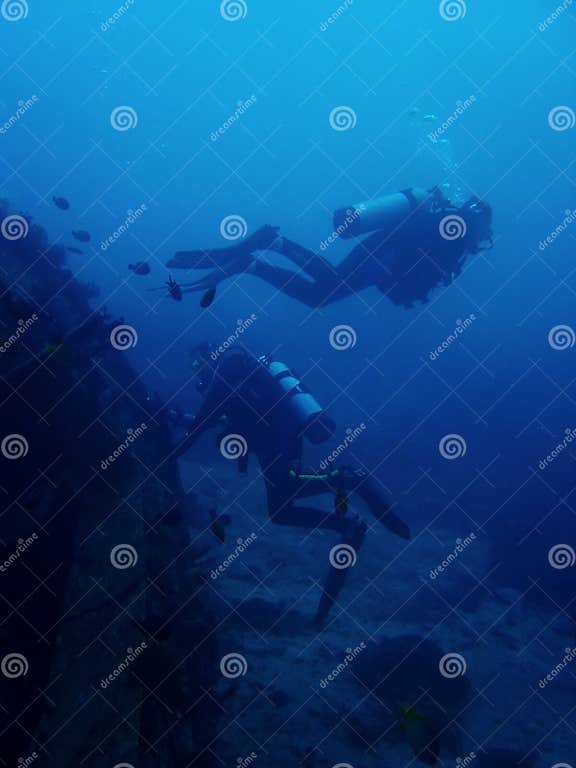 Monkey Beach Sabang Scuba Divers Stock Image - Image of professional ...