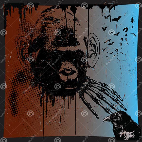 Monkey, the beast stock vector. Illustration of head - 10419529