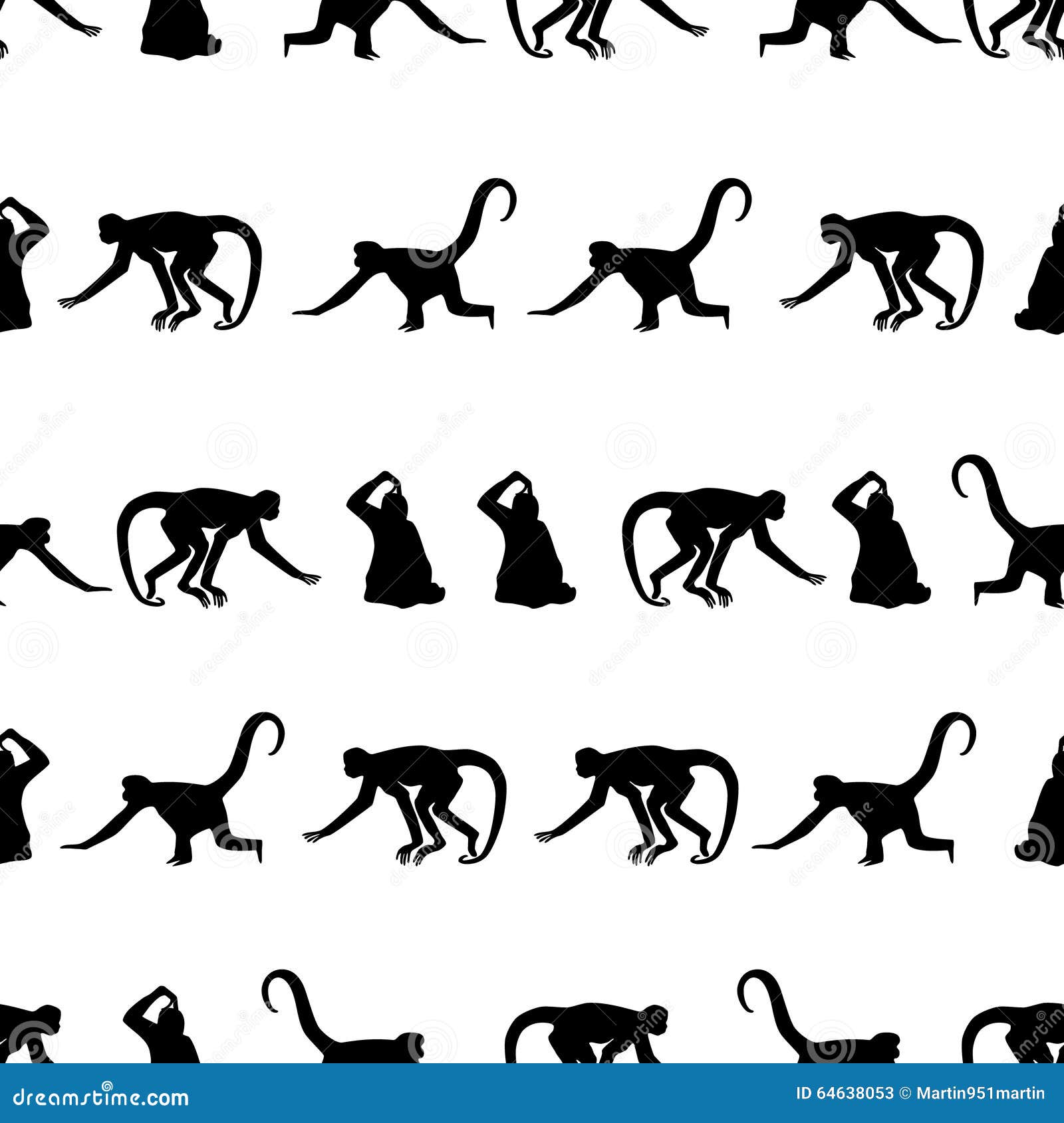 Monkey Black Colour Silhouette Vector Stock Photography | CartoonDealer ...