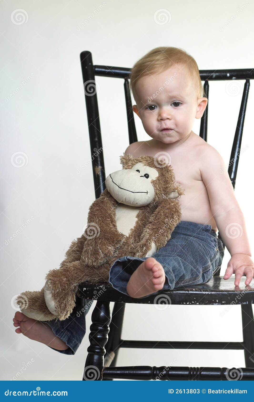 Monkey Boy stock image. Image of perfect, jeans, expressive - 2613803