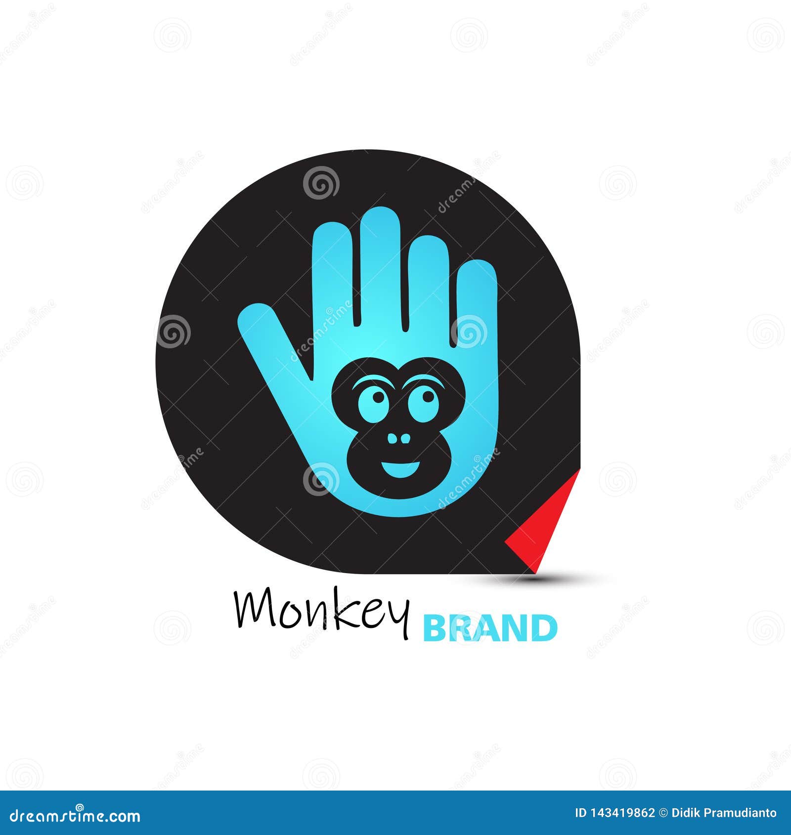 Monkey brand logo design stock vector. Illustration of movie - 143419862