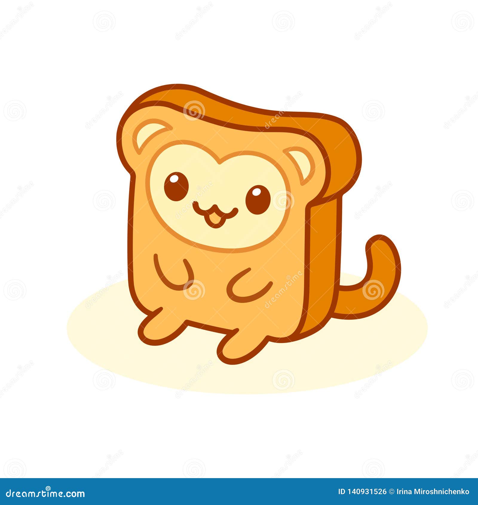 Monkey bread cartoon stock vector. Illustration of kawaii - 140931526
