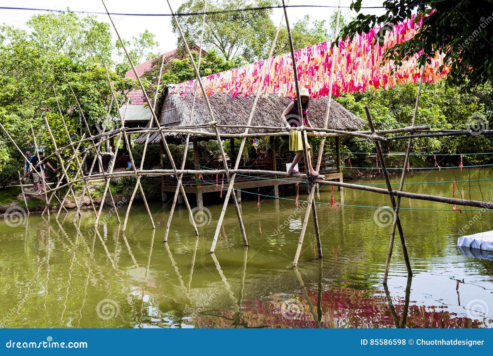 Monkey bridge in Vietnam editorial stock photo. Image of vietnam - 85586598
