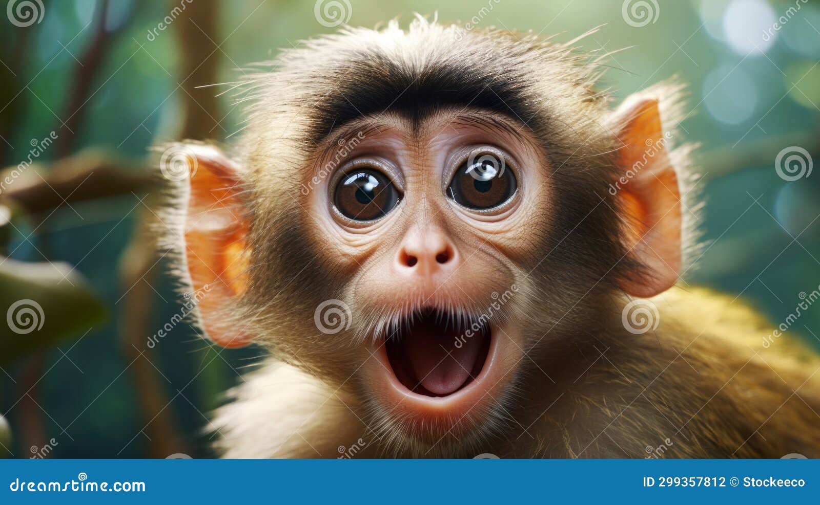 Captivating Monkey Laughing in Realistic 8k Resolution Stock ...