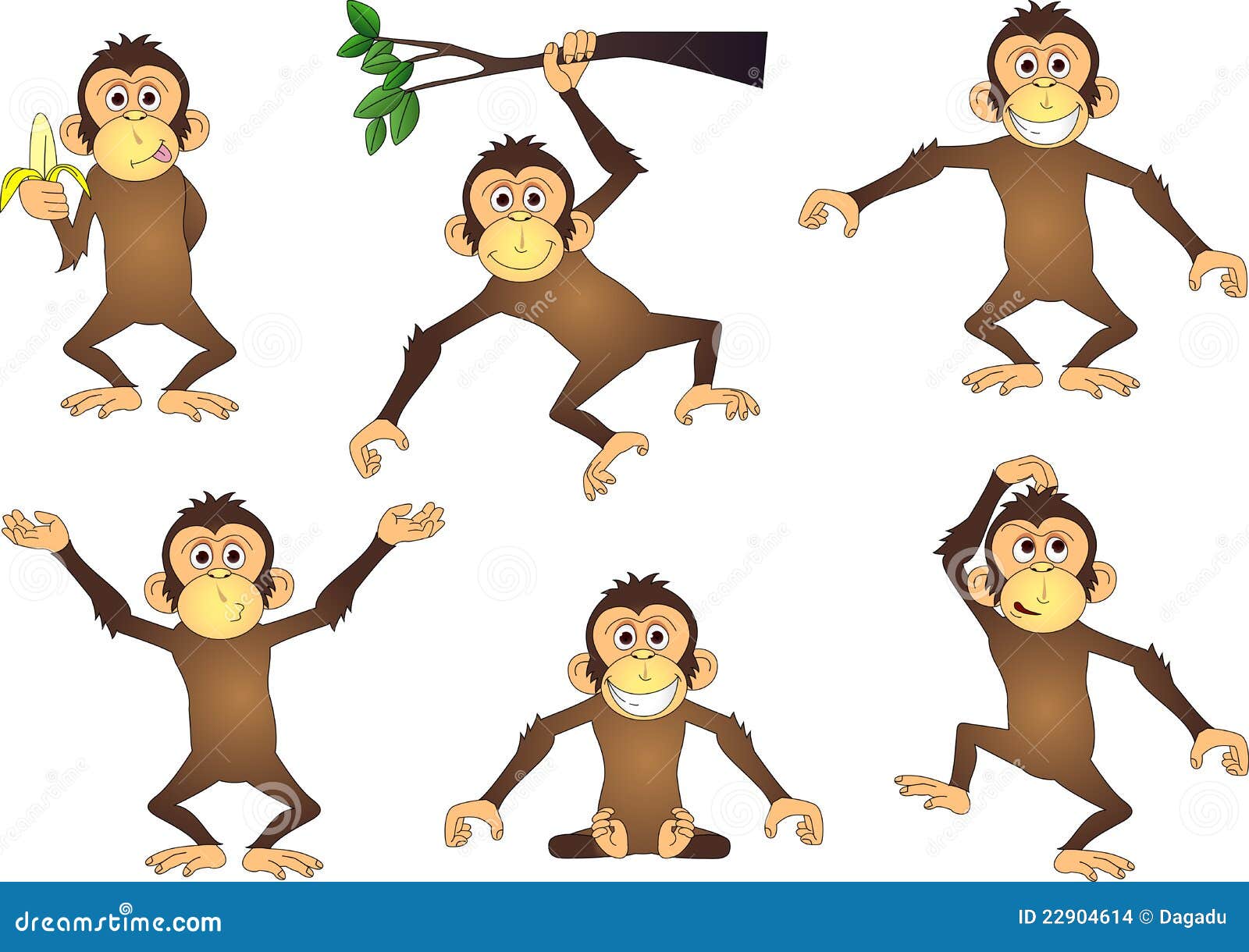 Monkey Cartoon Character Stock Images - Image: 22904614