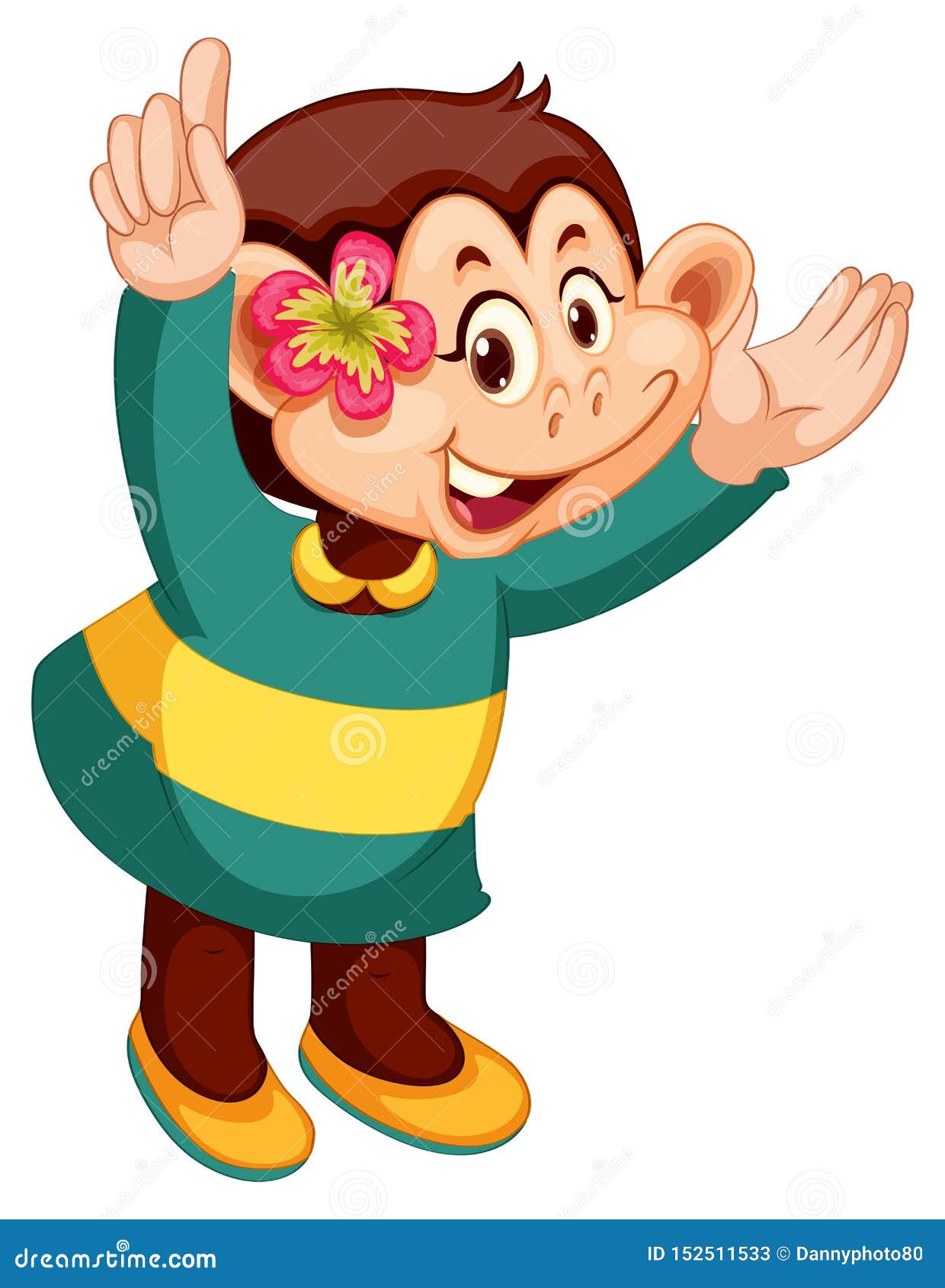A monkey cartoon character stock vector. Illustration of background ...