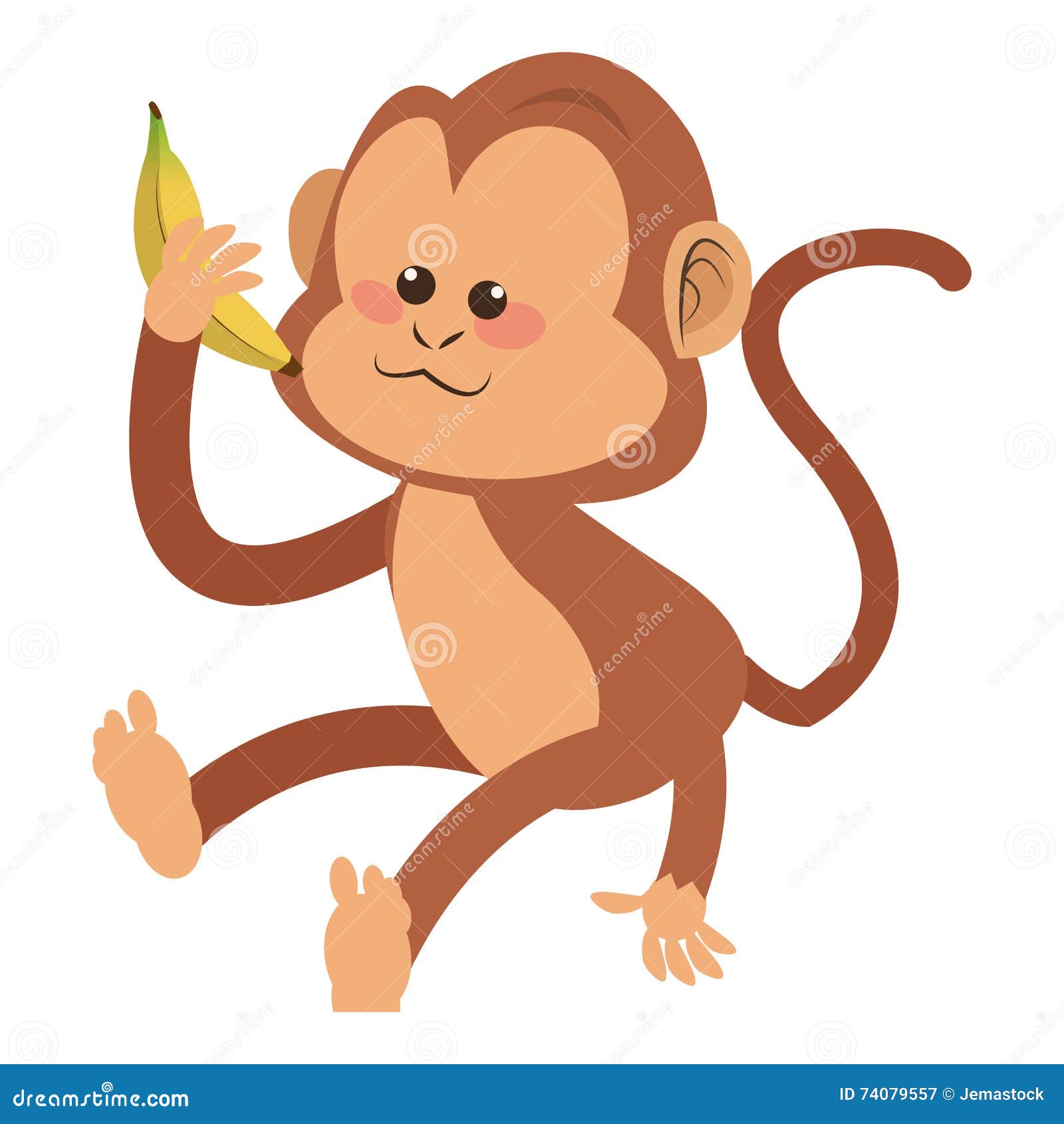 Monkey cartoon icon stock illustration. Illustration of cartoon - 74079557