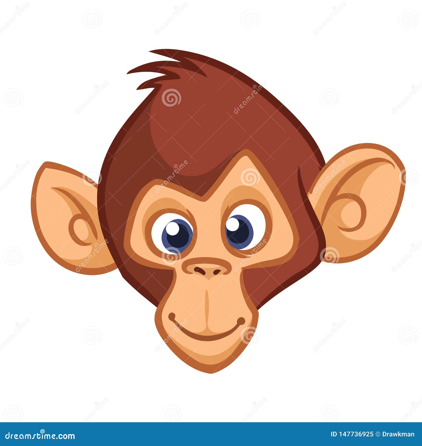 Happy Chimpanzee Mother Hug Her Baby Chimp Vector Illustration ...